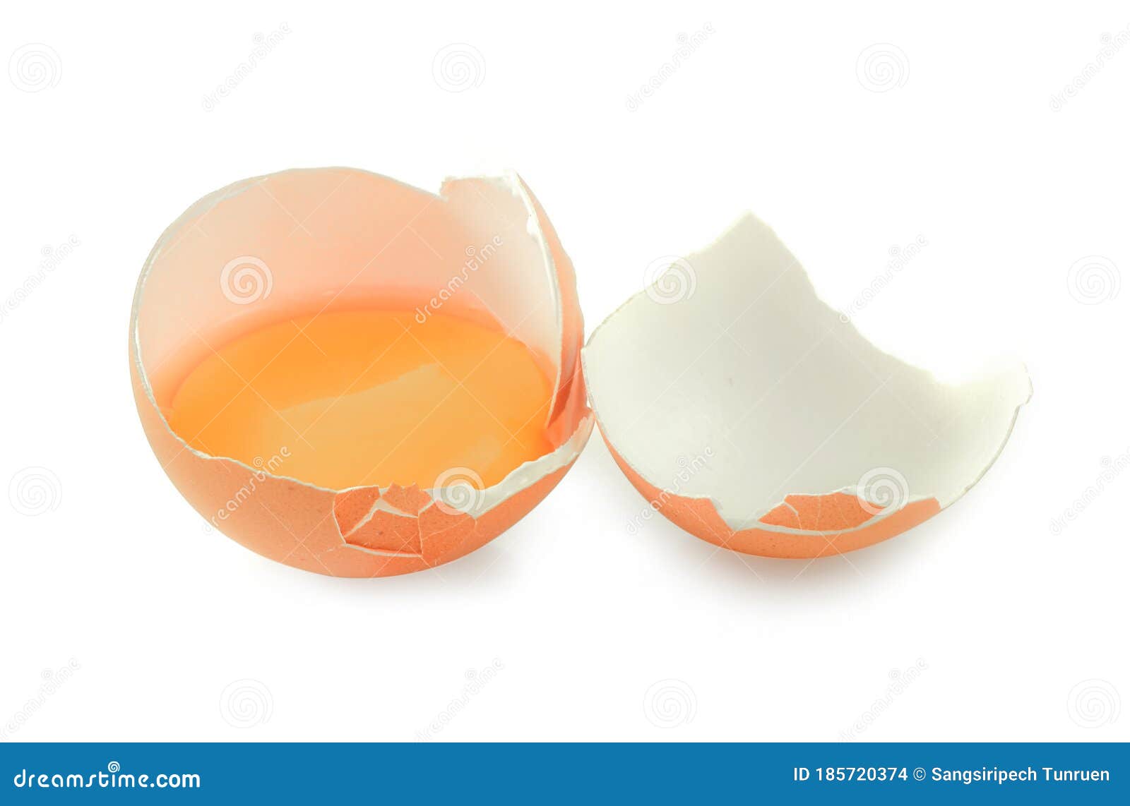 Egg Shell on White Background Stock Photo - Image of empty, isolated ...