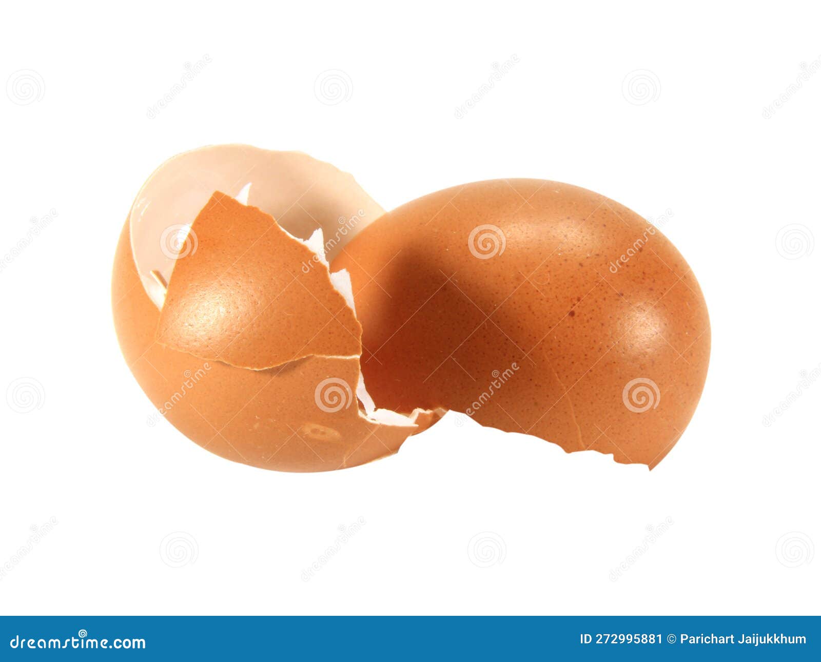 Egg Shells Isolated on White Background with Clipping Path Stock Image ...
