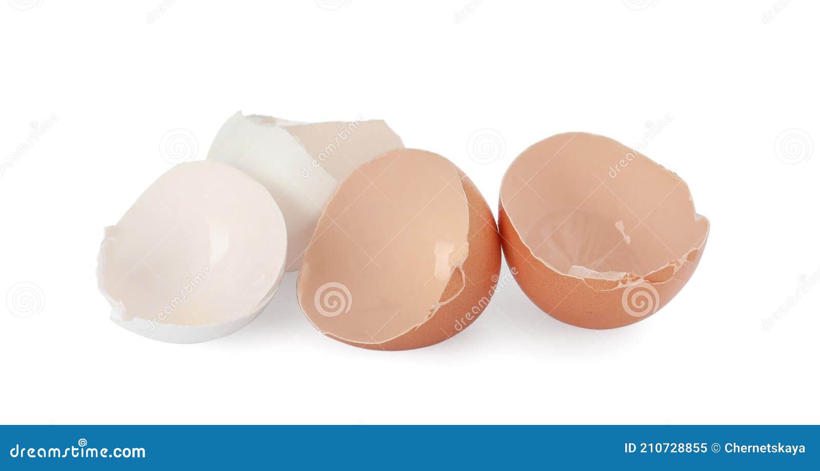 Egg Shells on White Background. Composting of Organic Waste Stock Image ...