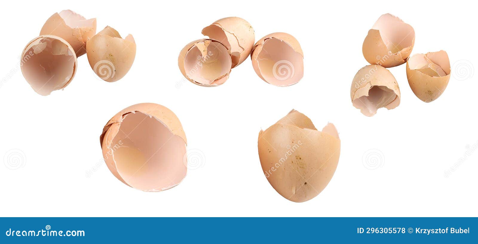 Egg Shells on White Isolated Background Stock Photo - Image of ...