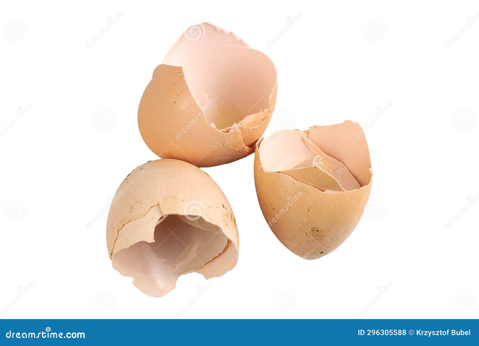 Egg Shells on White Isolated Background Stock Photo - Image of single ...
