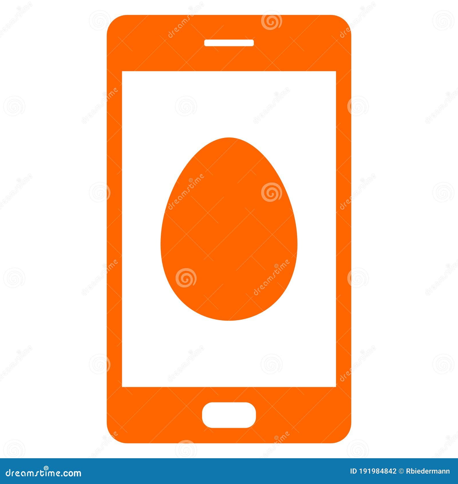 Egg and smartphone stock vector. Illustration of phone - 191984842