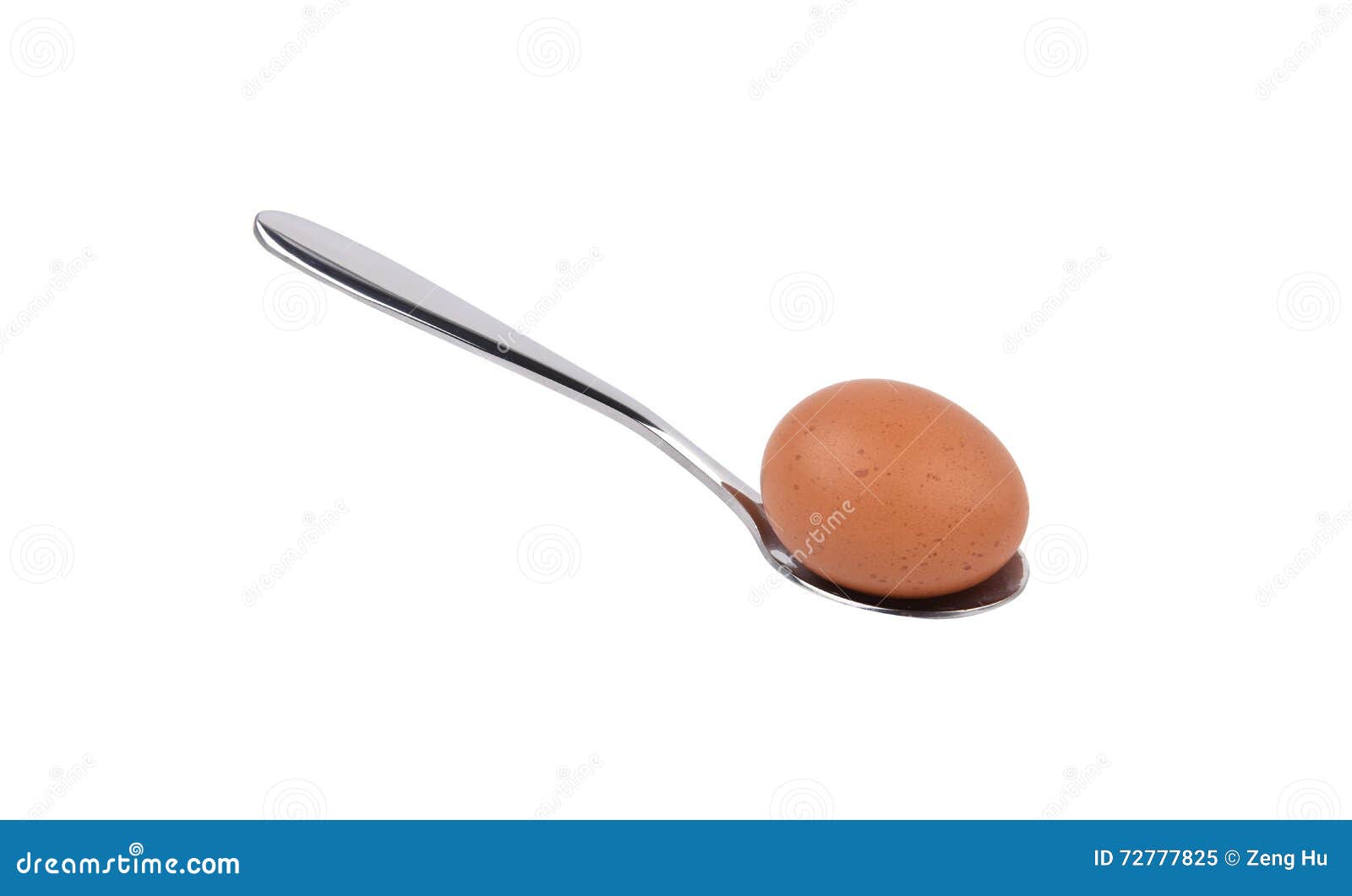 An egg on a spoon stock image. Image of food, vitamin - 72777825