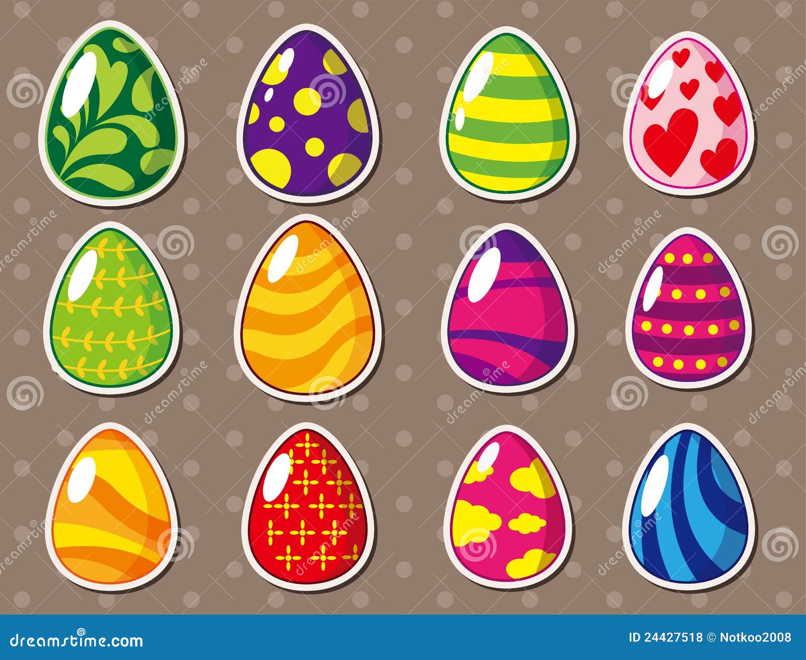 Egg stickers stock vector. Illustration of easter, faith - 24427518