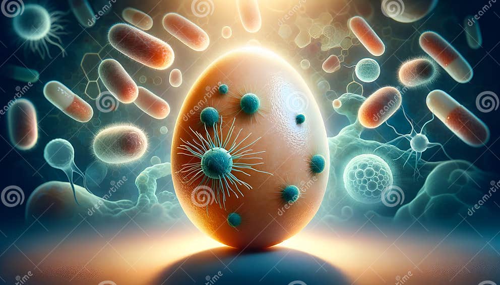Egg Surface Teeming with Microbial Life, a Representation of Potential ...