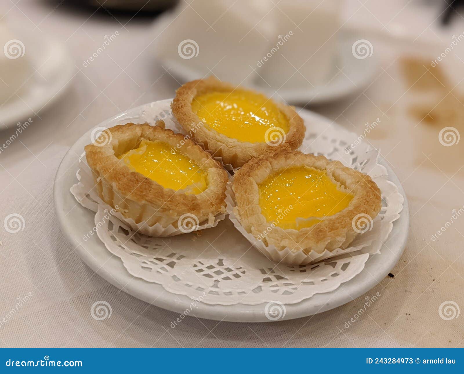 Egg tart sweet dim sum stock image. Image of dessert - 243284973