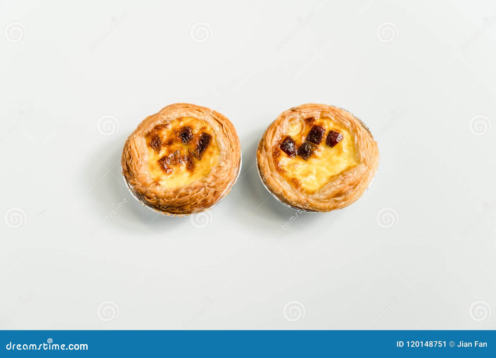 Egg Tart with White Background Stock Image - Image of cuisine ...