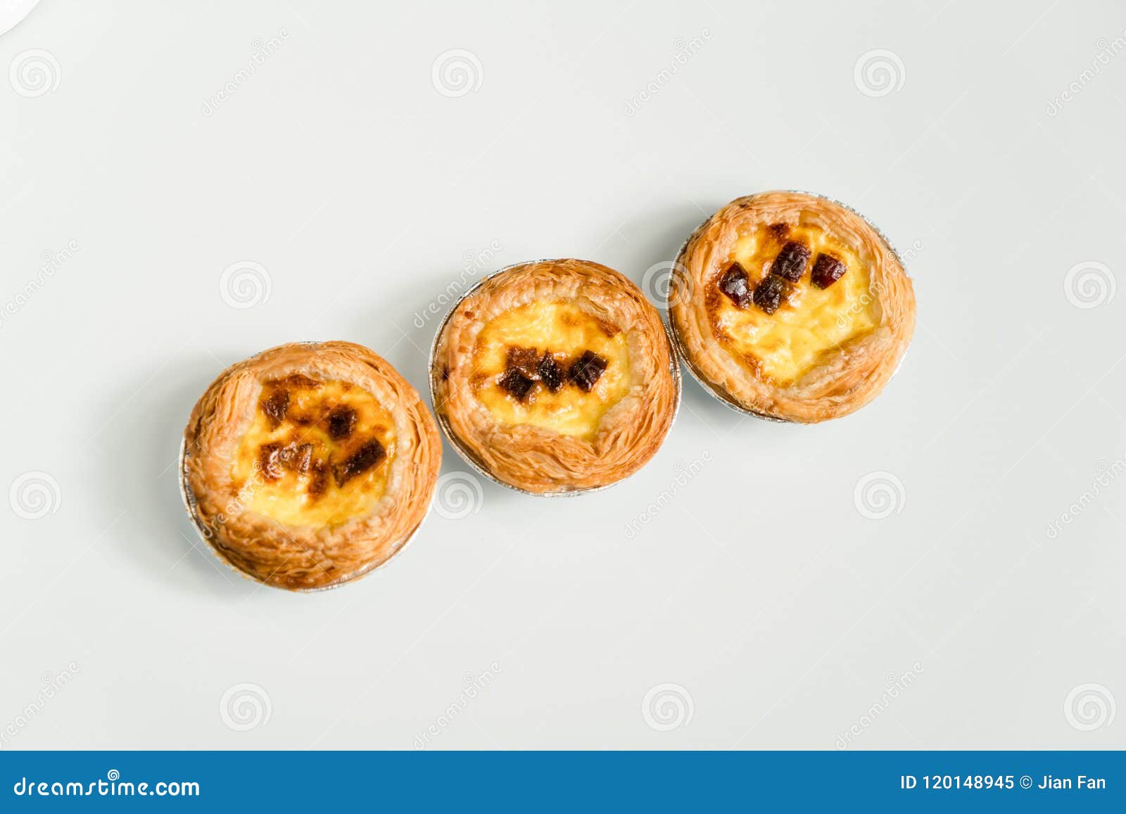 Egg Tart with White Background Stock Image - Image of cookies, kitchen ...
