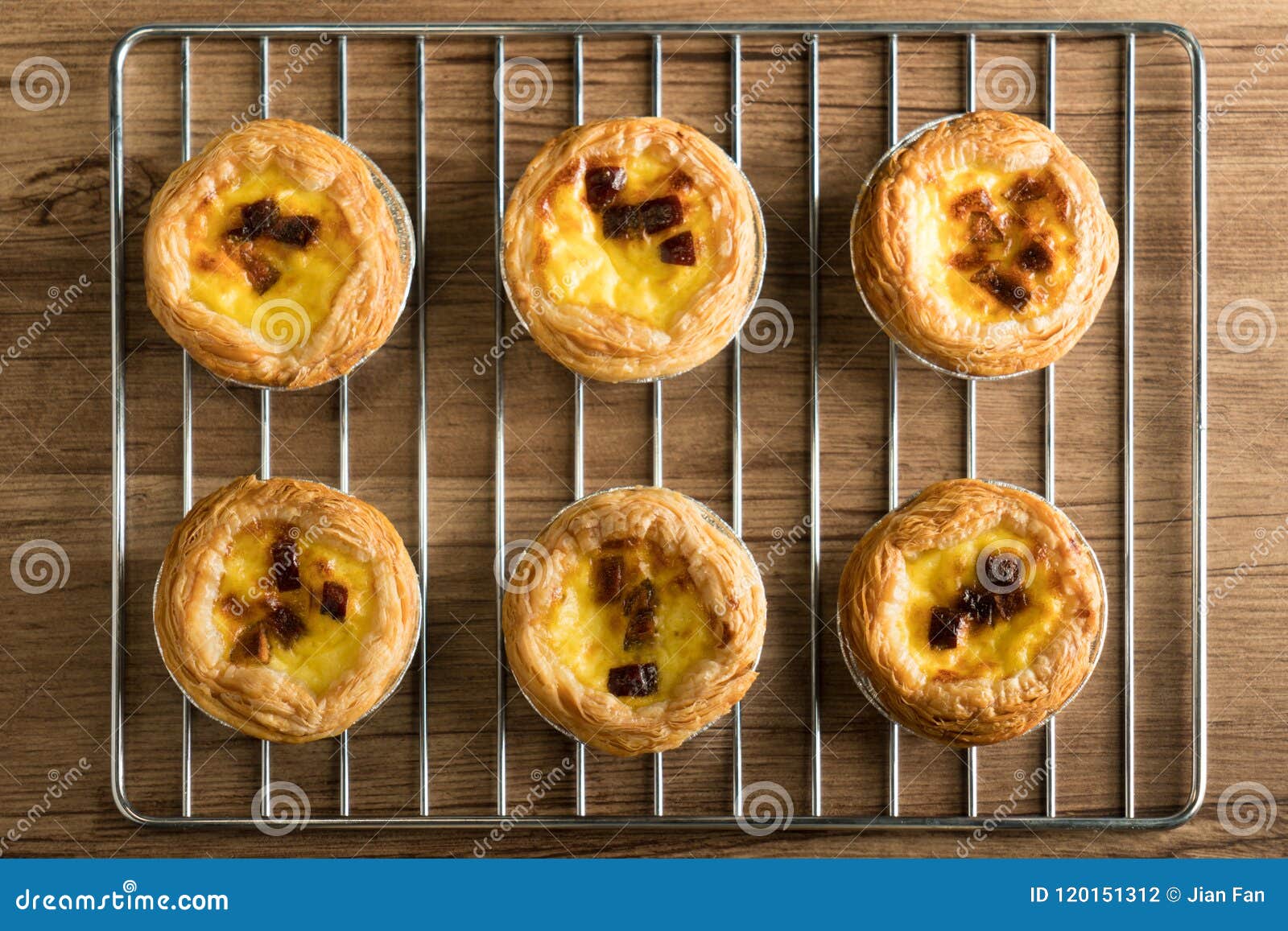Egg Tart with White Background Stock Photo - Image of cooking, asian ...