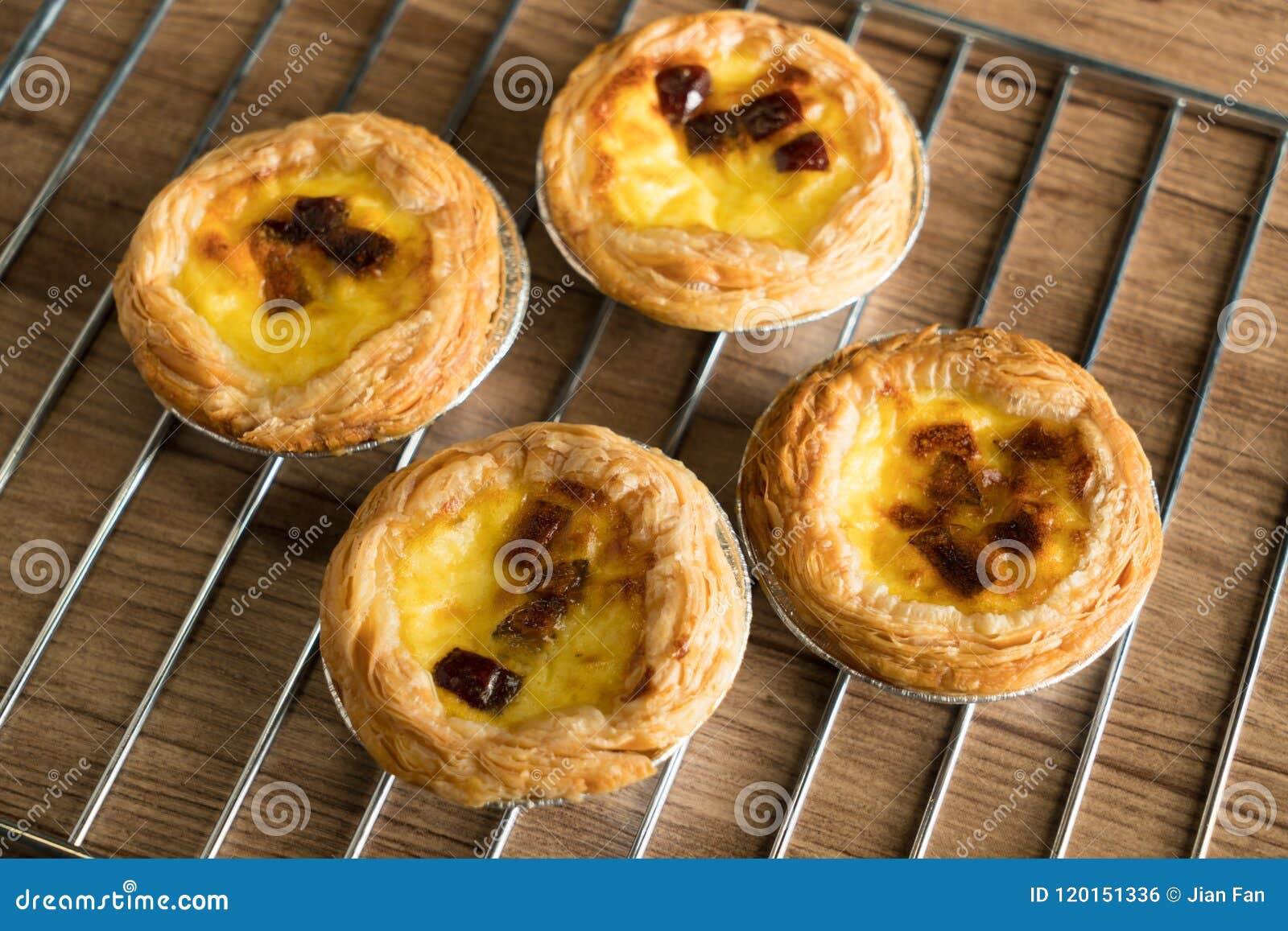 Egg Tart with White Background Stock Photo - Image of culinary ...