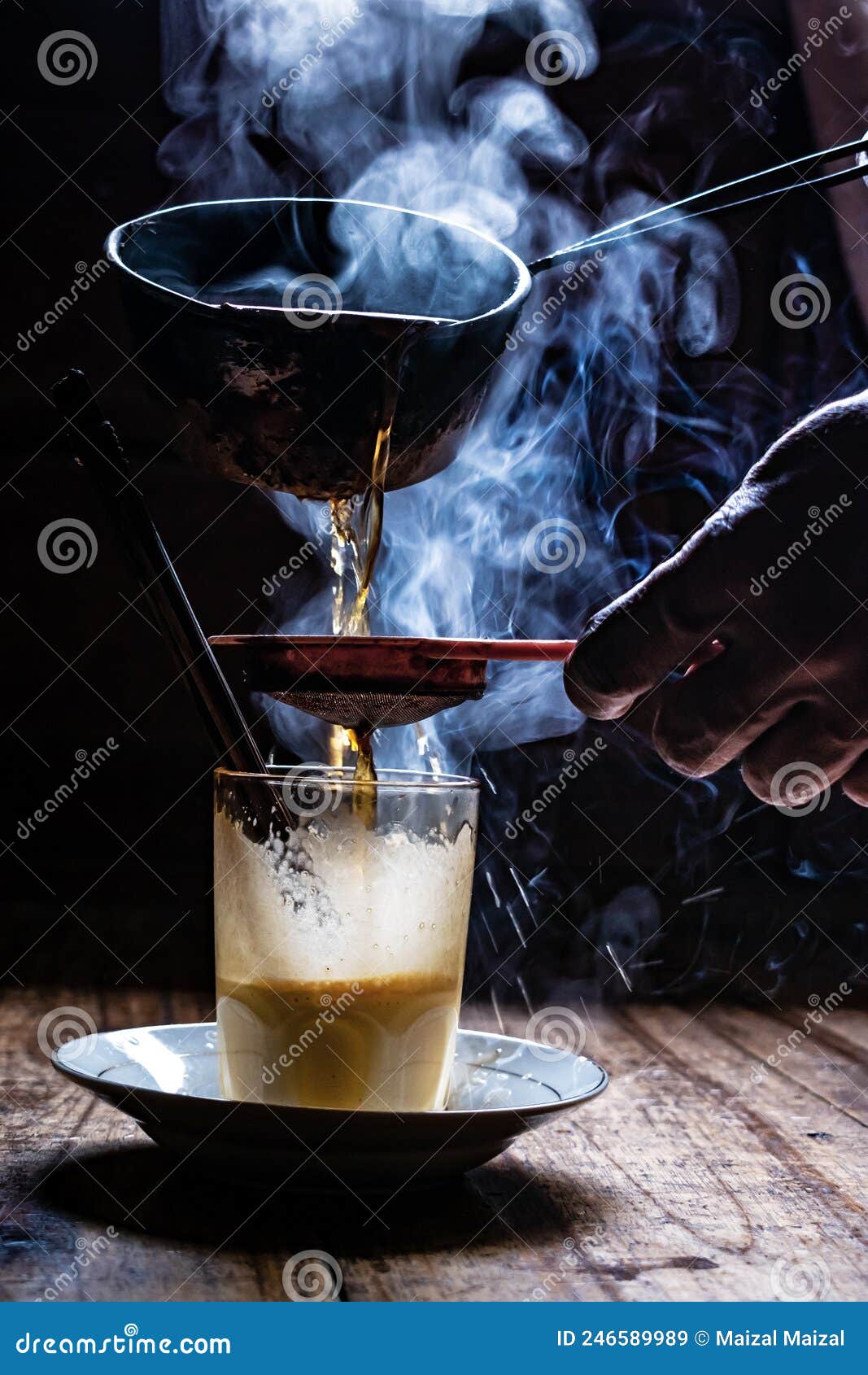 Egg Tea, West Sumatra Tradisional Drink Stock Image - Image of making ...
