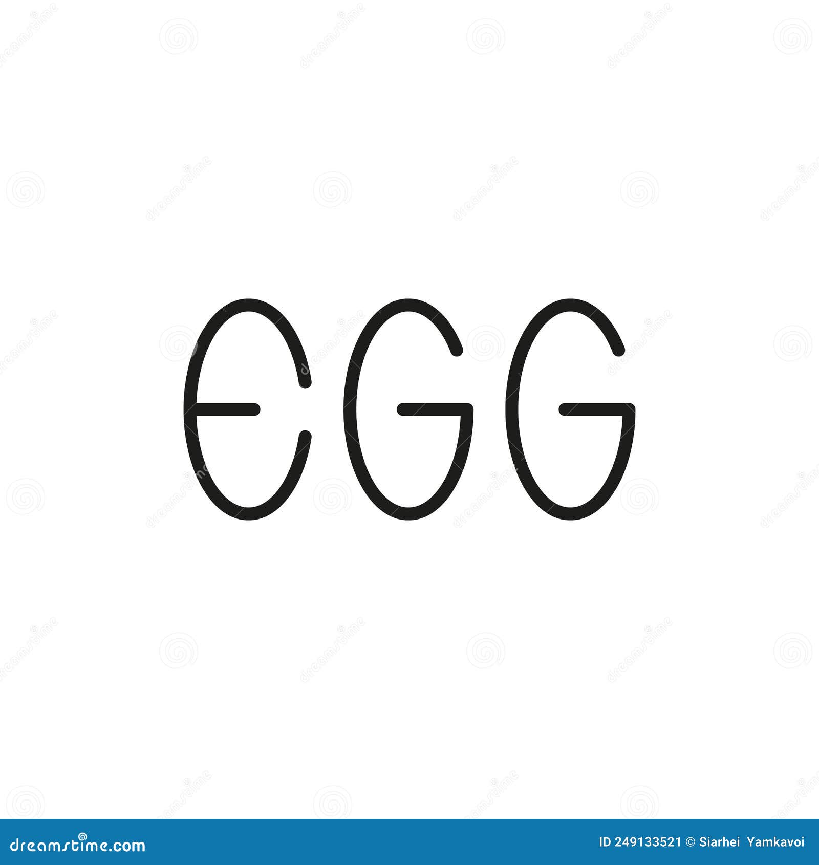 Egg Text Creative Logo Design. Simple Minimal Abstract Vector ...