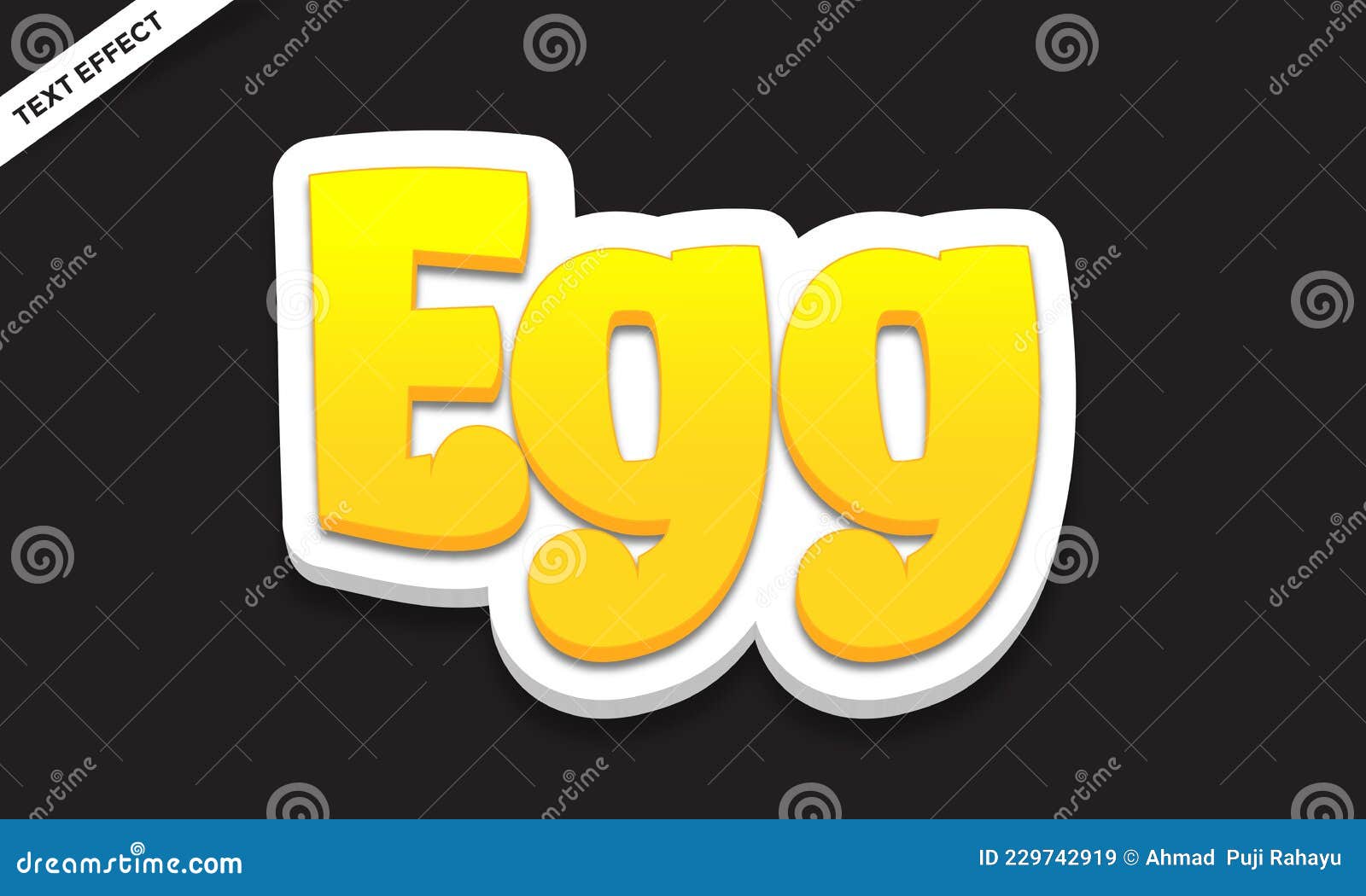 Egg Text Effect Design Template Stock Vector - Illustration of concept ...