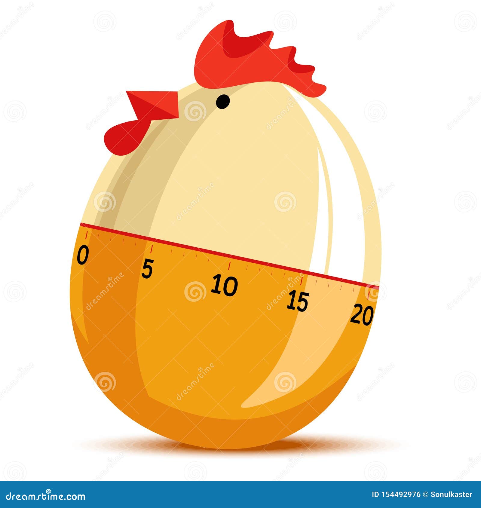 Egg Timer Clock in Form of Hen Chicken Clock Cooking Stock Vector ...
