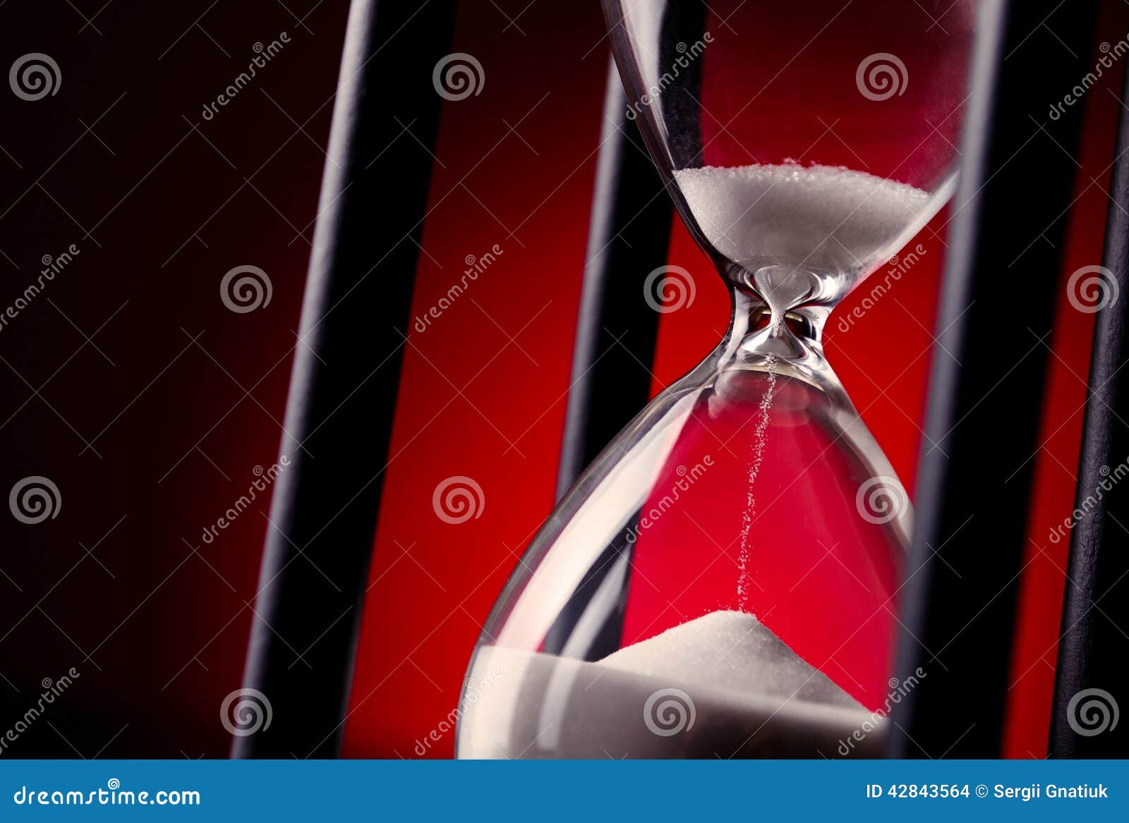 Egg Timer or Hourglass on a Red Background Stock Photo - Image of time ...