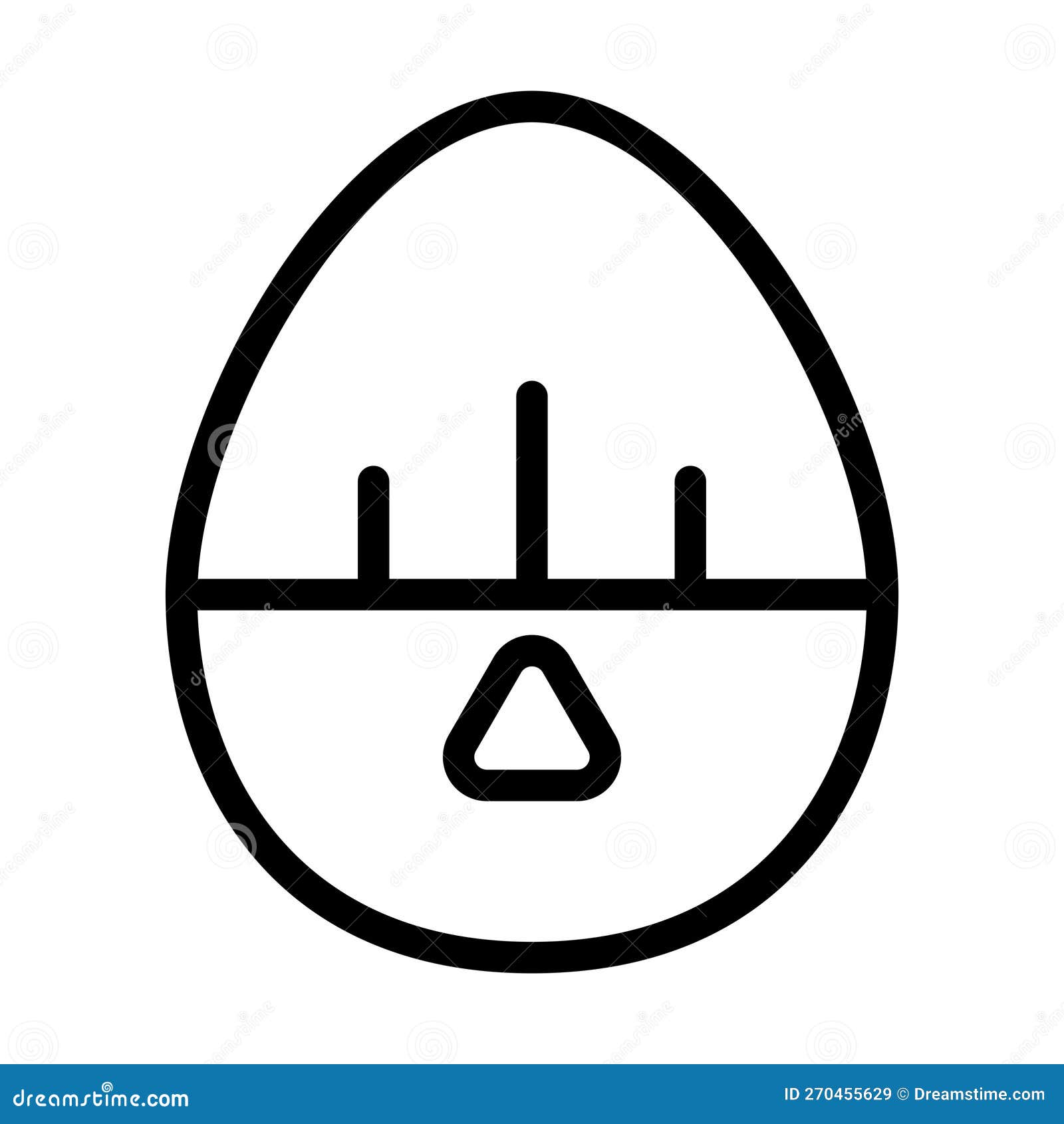 Egg timer line icon stock vector. Illustration of cooking - 270455629