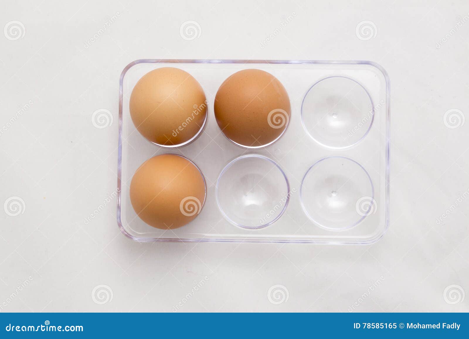Egg Tray, Three Eggs, Six Eggs Minus Three Stock Image - Image of ...