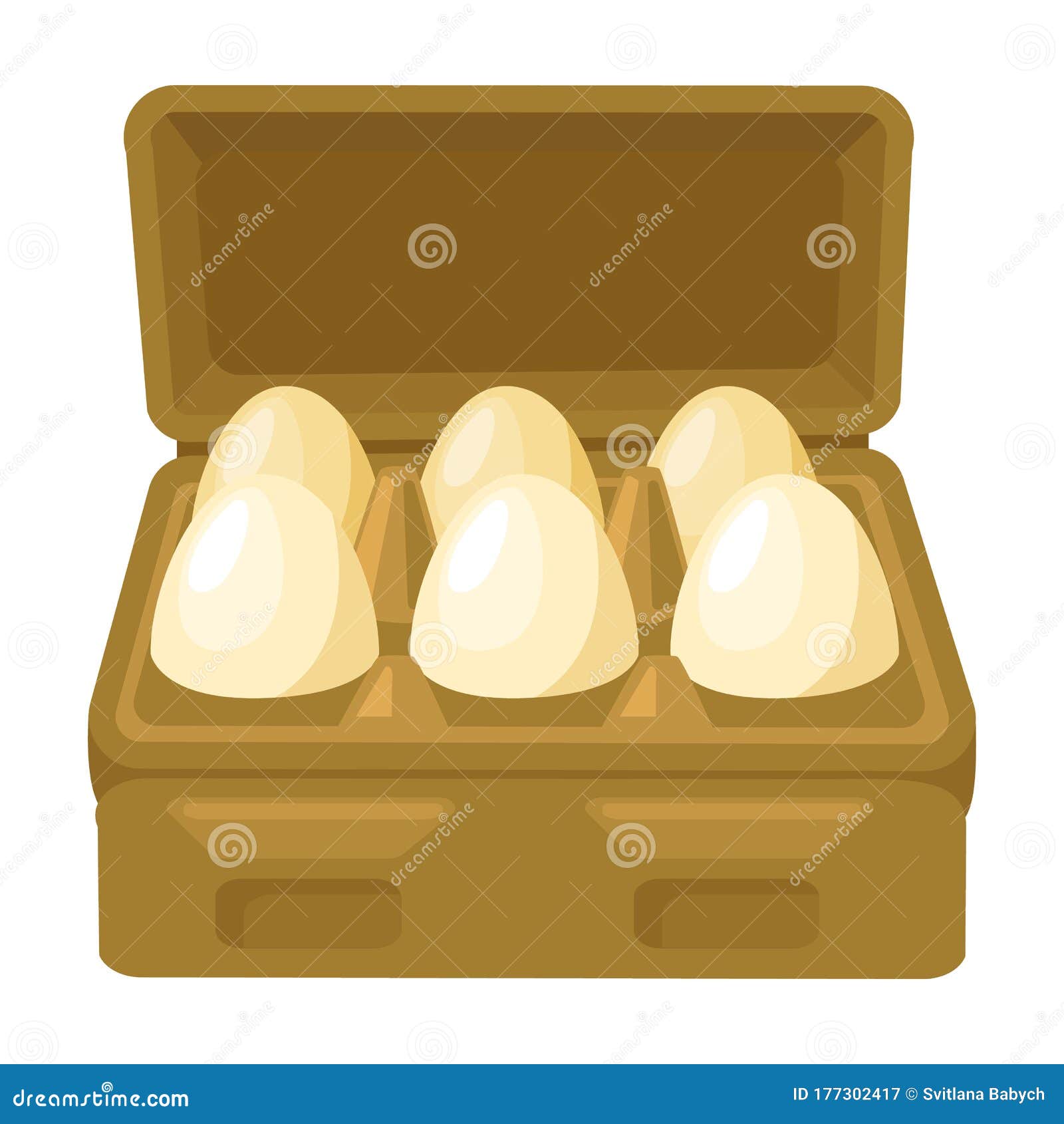 Egg of Tray Vector Icon.Cartoon Vector Icon Isolated on White ...