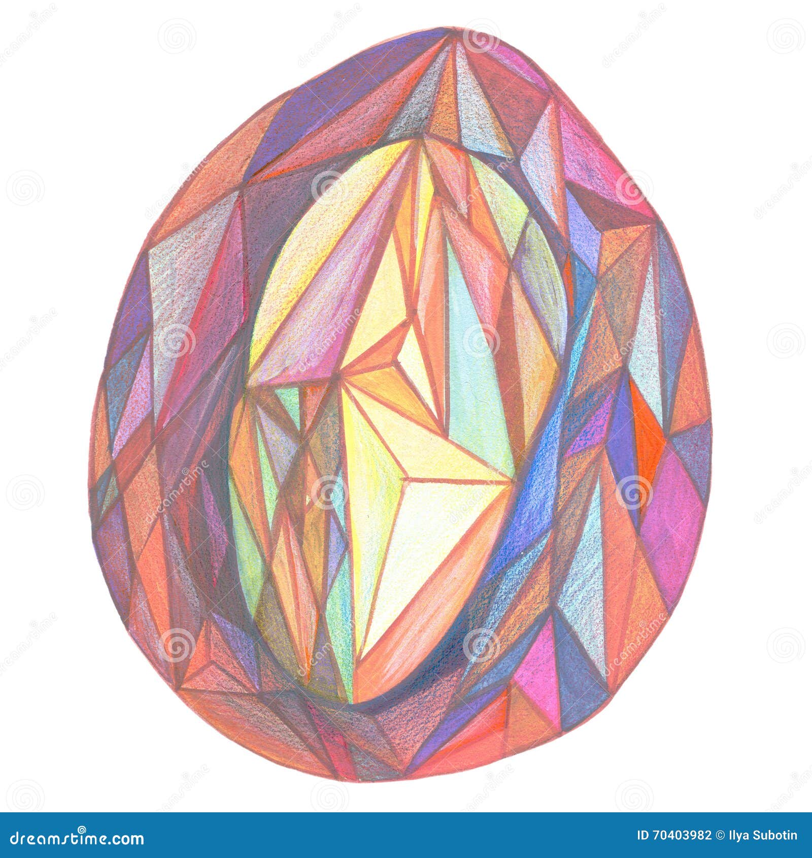 The egg of triangles stock illustration. Illustration of geometry ...