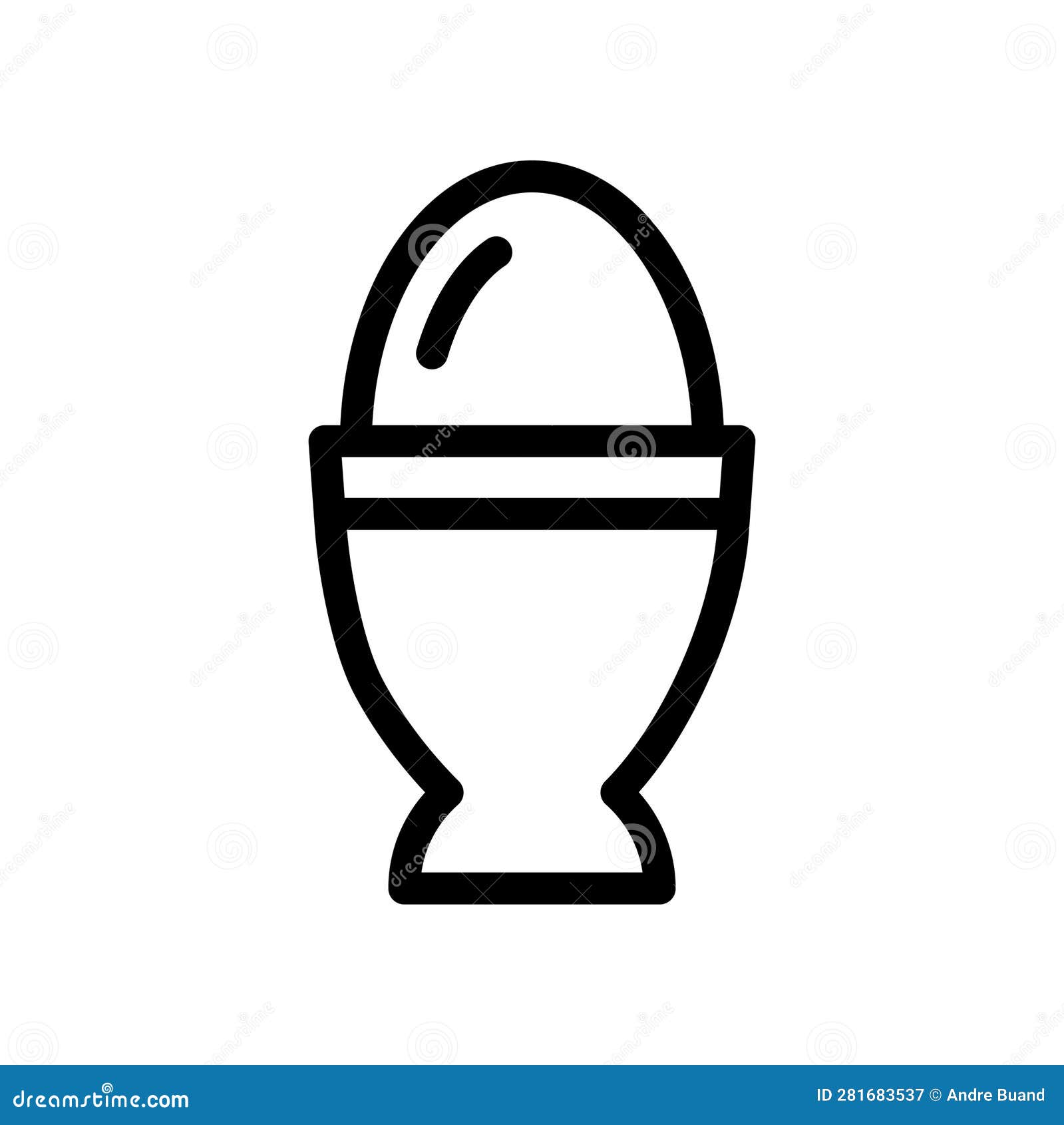 Egg food vector line icon stock vector. Illustration of cooking - 281683537