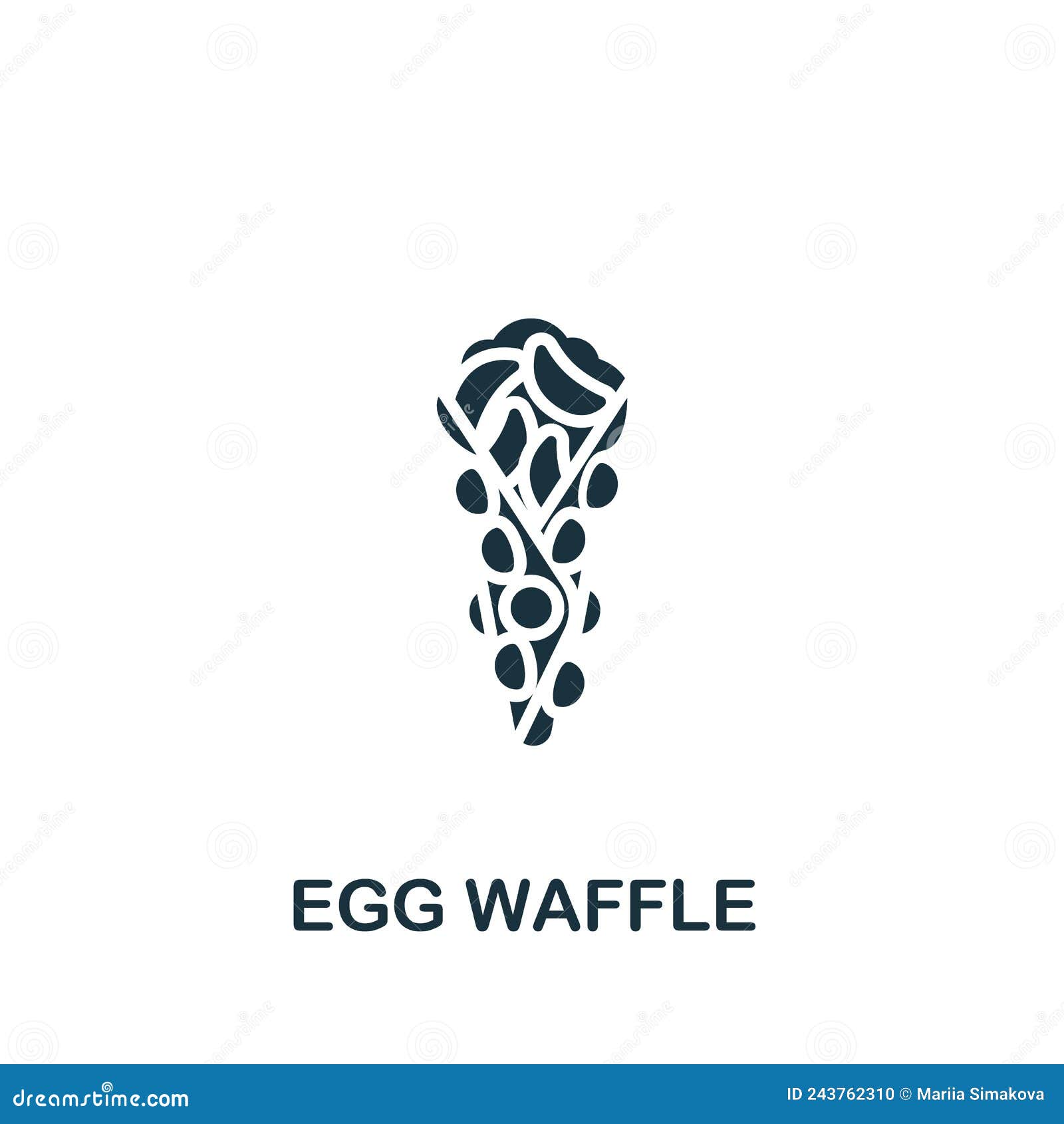Egg Waffle Icon. Monochrome Simple Icon for Templates, Web Design and ...