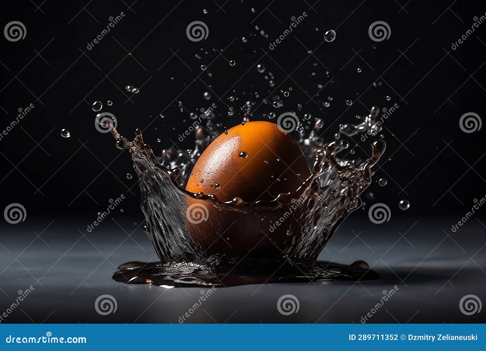 Egg in Water Splash. Generative AI. Stock Photo - Image of splash, gold ...