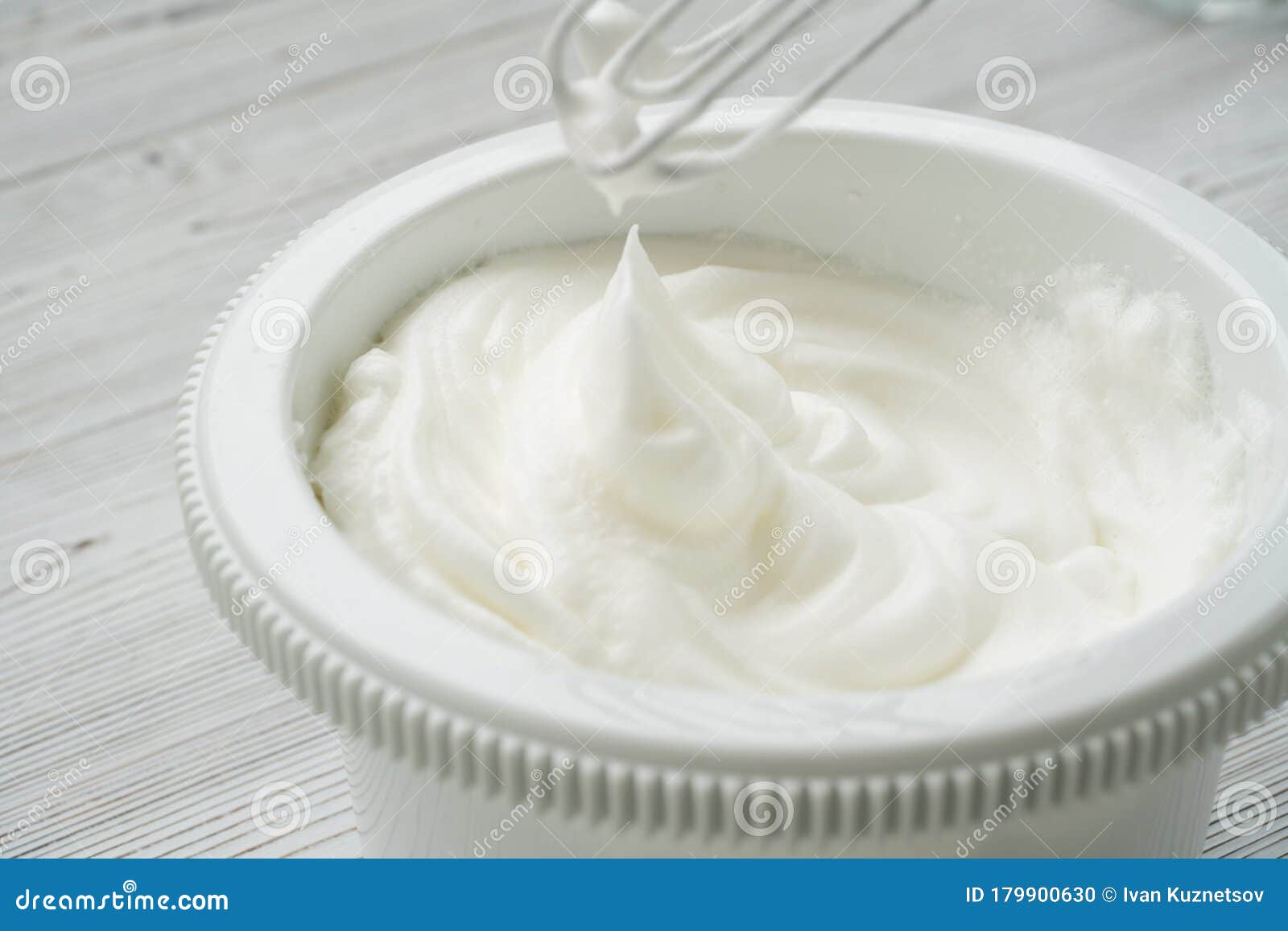 Egg Whites Beaten To a Frothy Stage Stock Photo - Image of italian ...