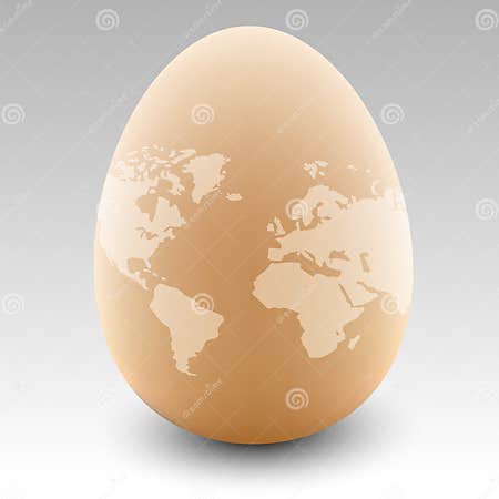 Egg with world map stock illustration. Illustration of vector - 19149759