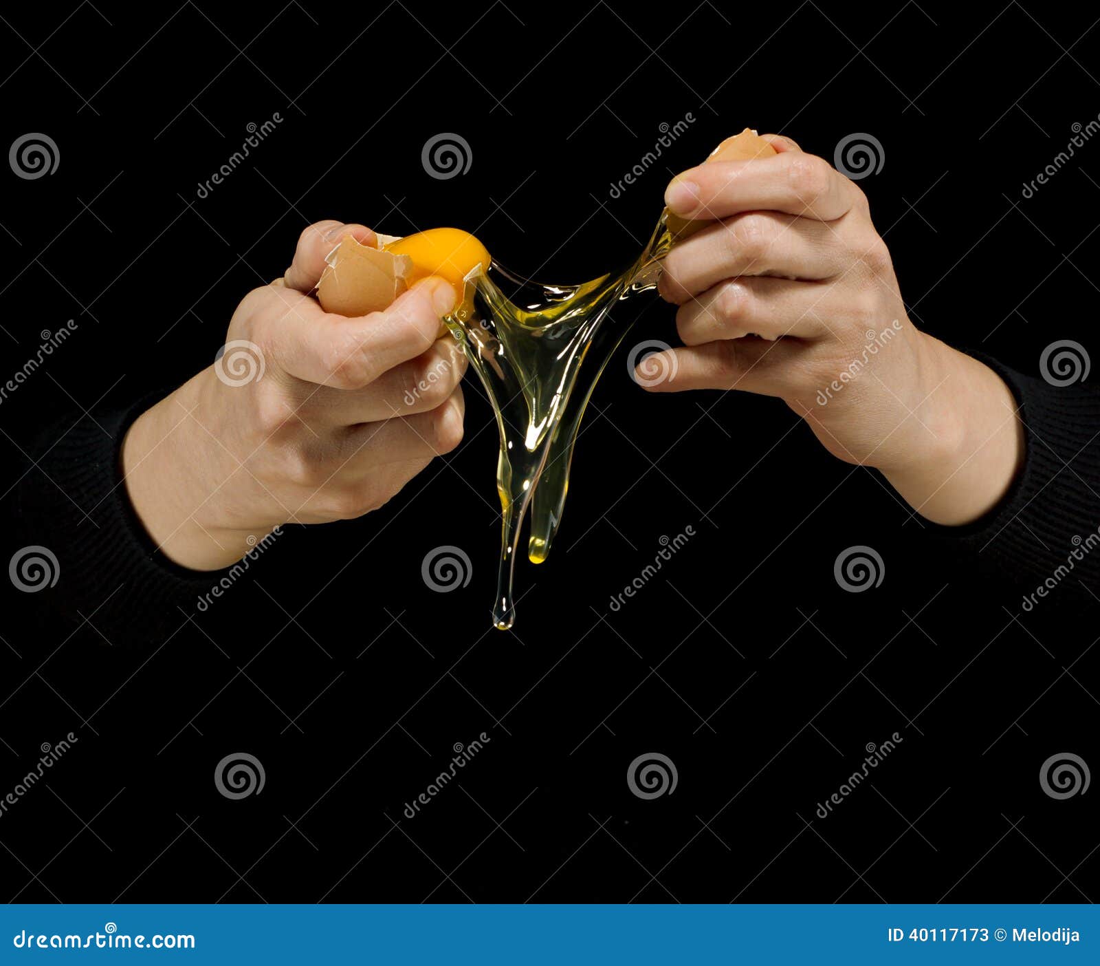 Egg Yolk Dripping On To Cutlery. Royalty-Free Stock Image ...