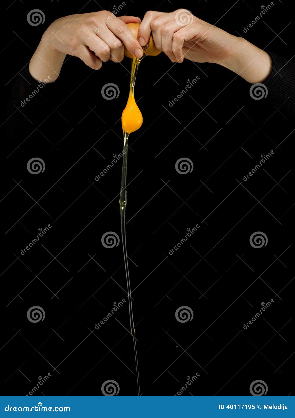 Egg Yolk Dripping On To Cutlery. Royalty-Free Stock Image ...