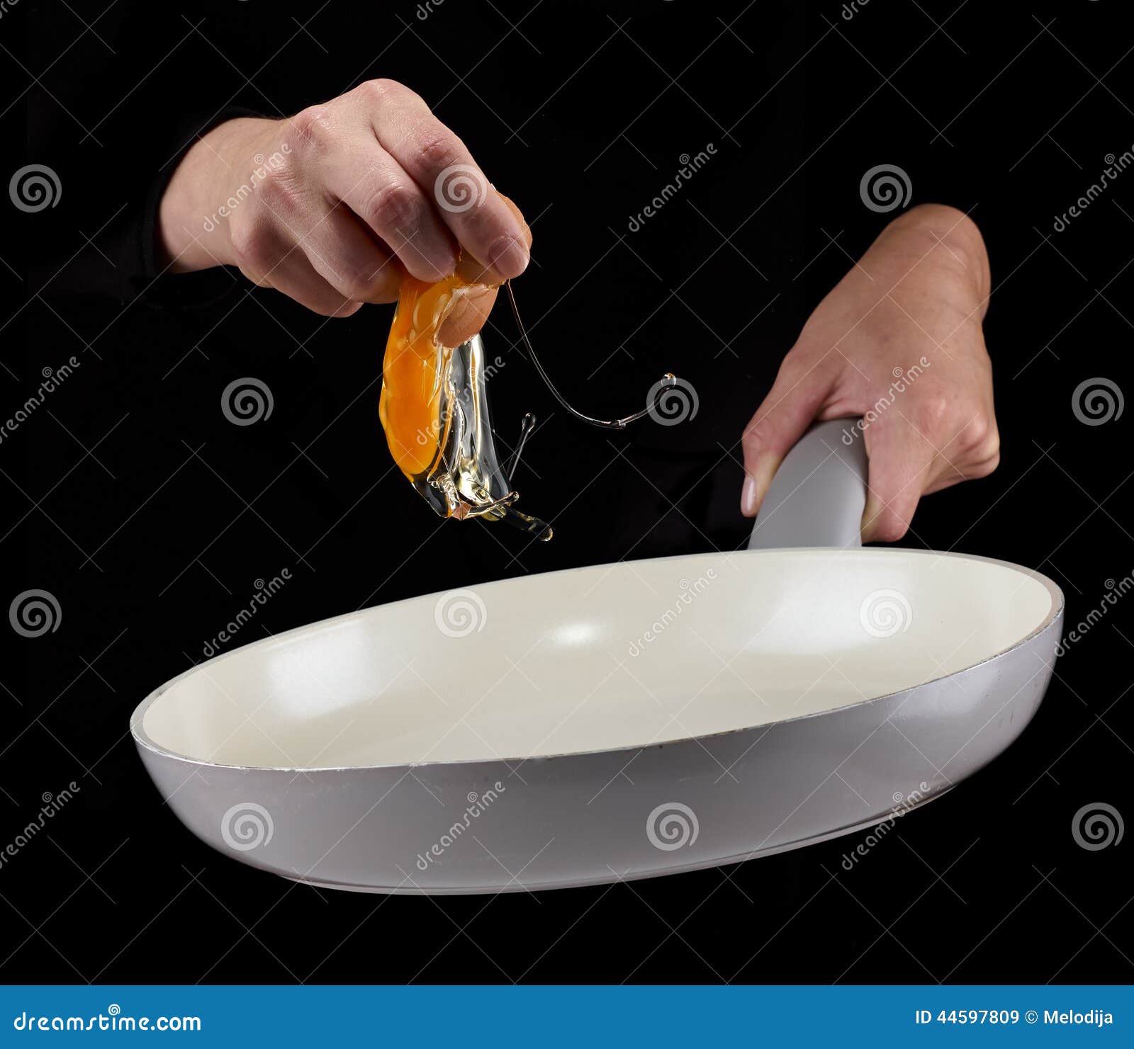 Egg Yolk Dripping On To Cutlery. Royalty-Free Stock Image ...