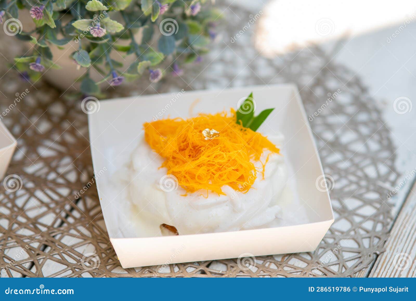 Egg Yolk Thread Cake stock photo. Image of isolated - 286519786