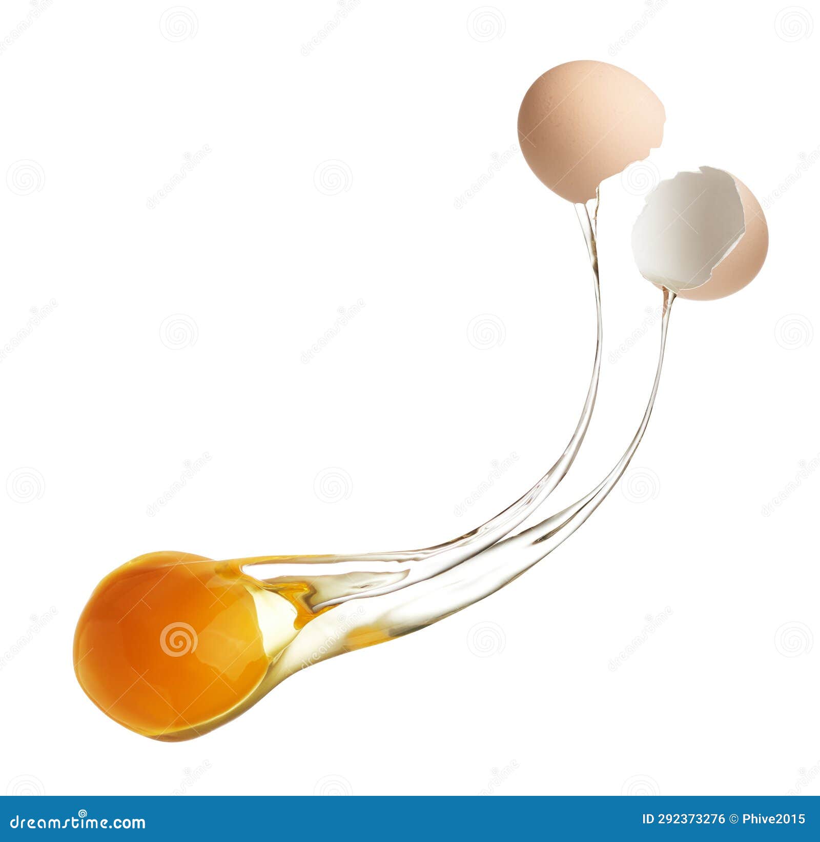 Egg Yolk and White Dropping Stock Photo - Image of food, isolated ...