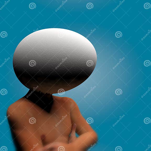 Egghead stock illustration. Illustration of realism, ideas - 66149376