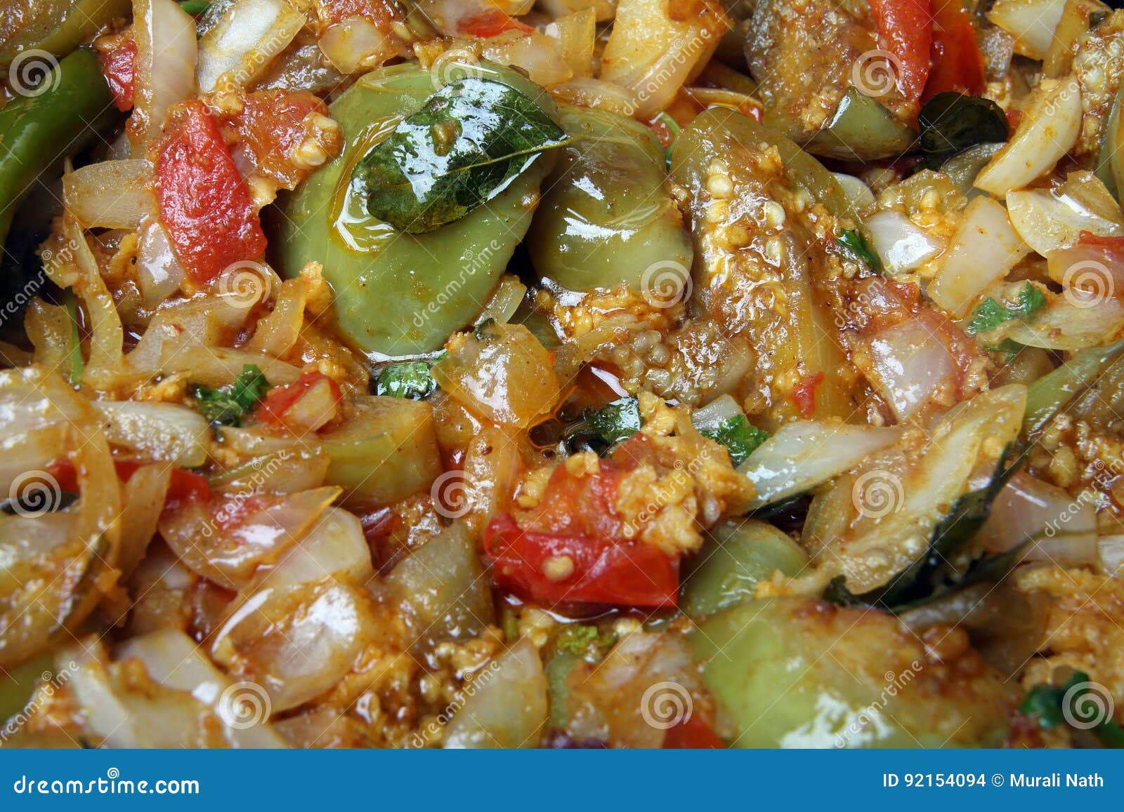 Eggplant Brinjal Curry stock photo. Image of cuisine - 92154094