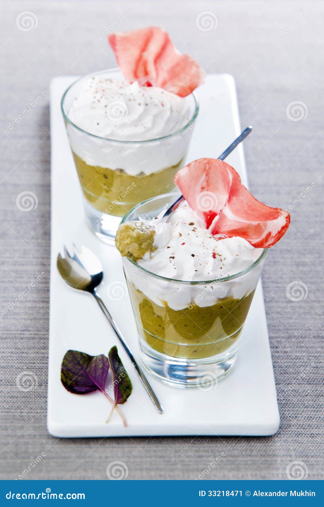 Eggplant caviar coppa stock image. Image of cream, lunch - 33218471