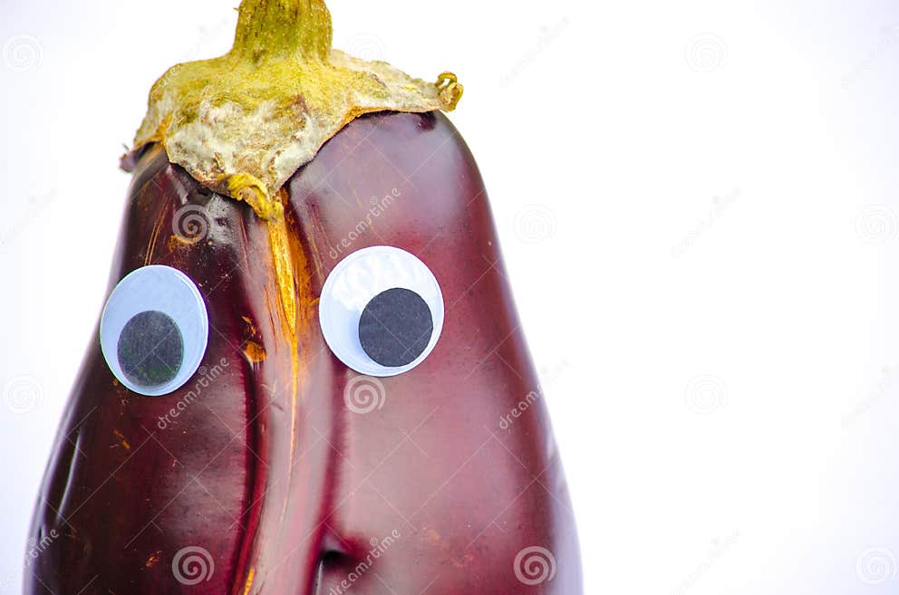 Eggplant stock image. Image of googlyeye, vegetable, eyes - 44729545