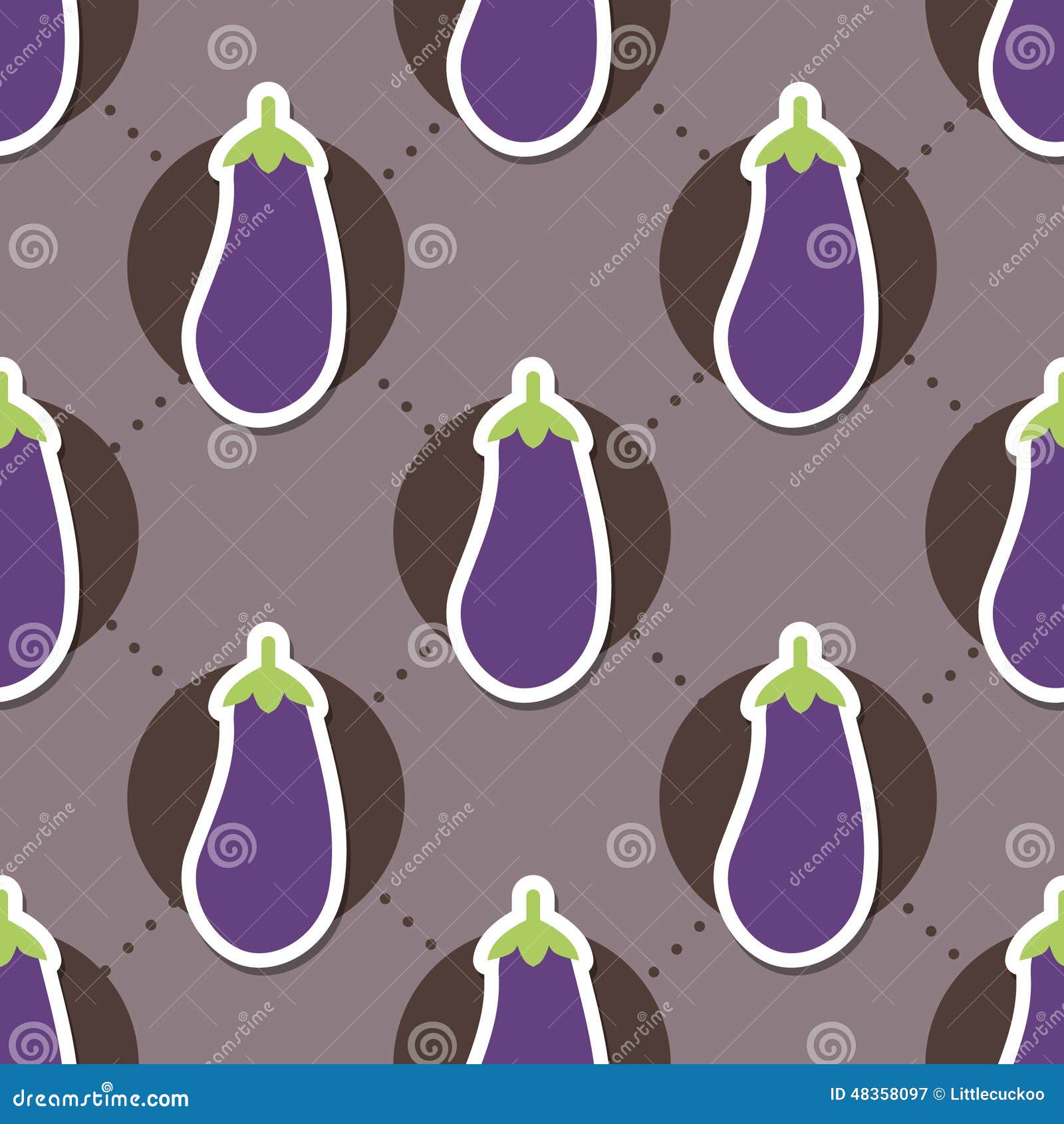 Eggplant Pattern. Seamless Texture with Ripe Eggplants Stock Vector ...