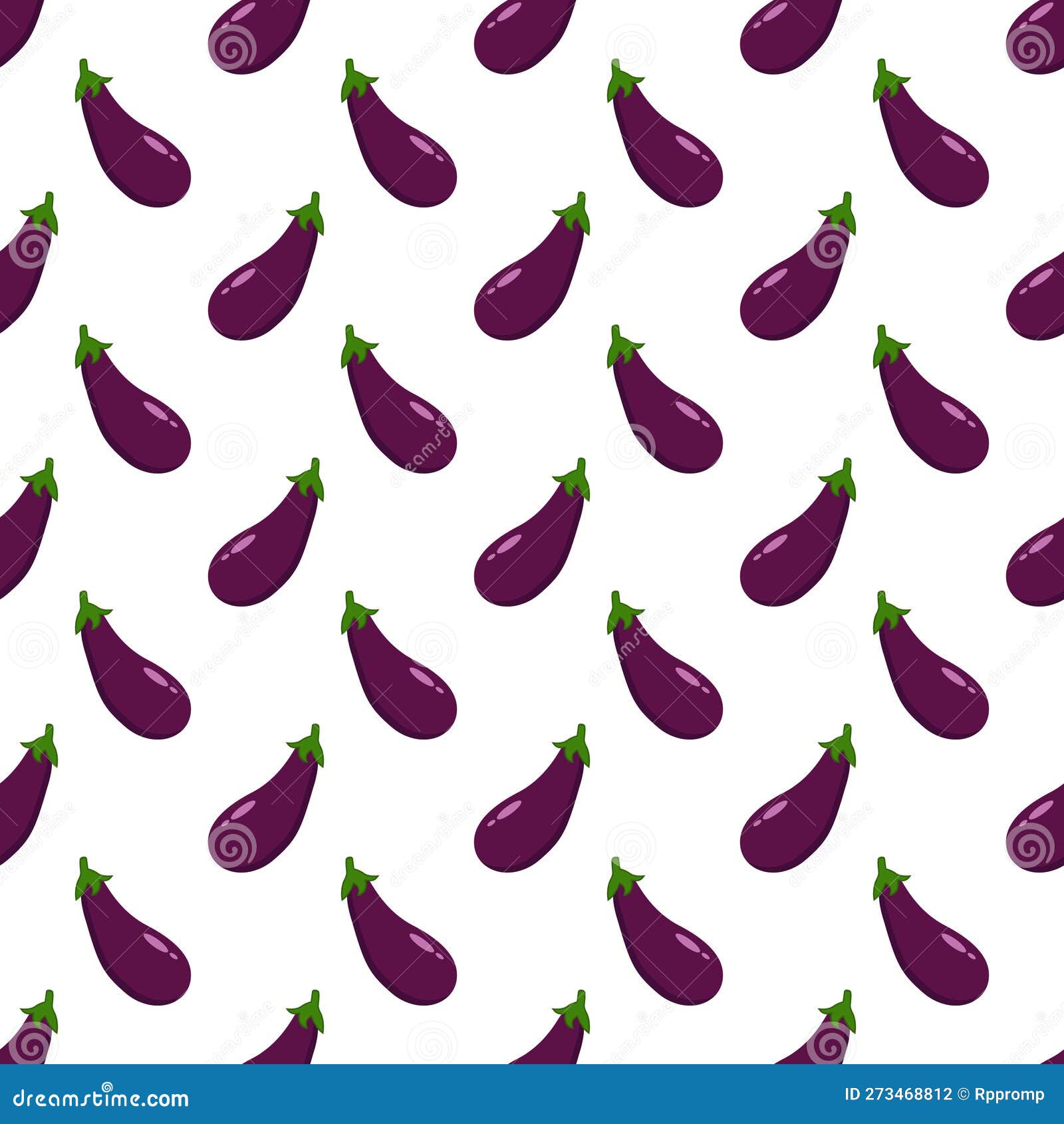 Eggplant Seamless Pattern on White Background Stock Vector ...