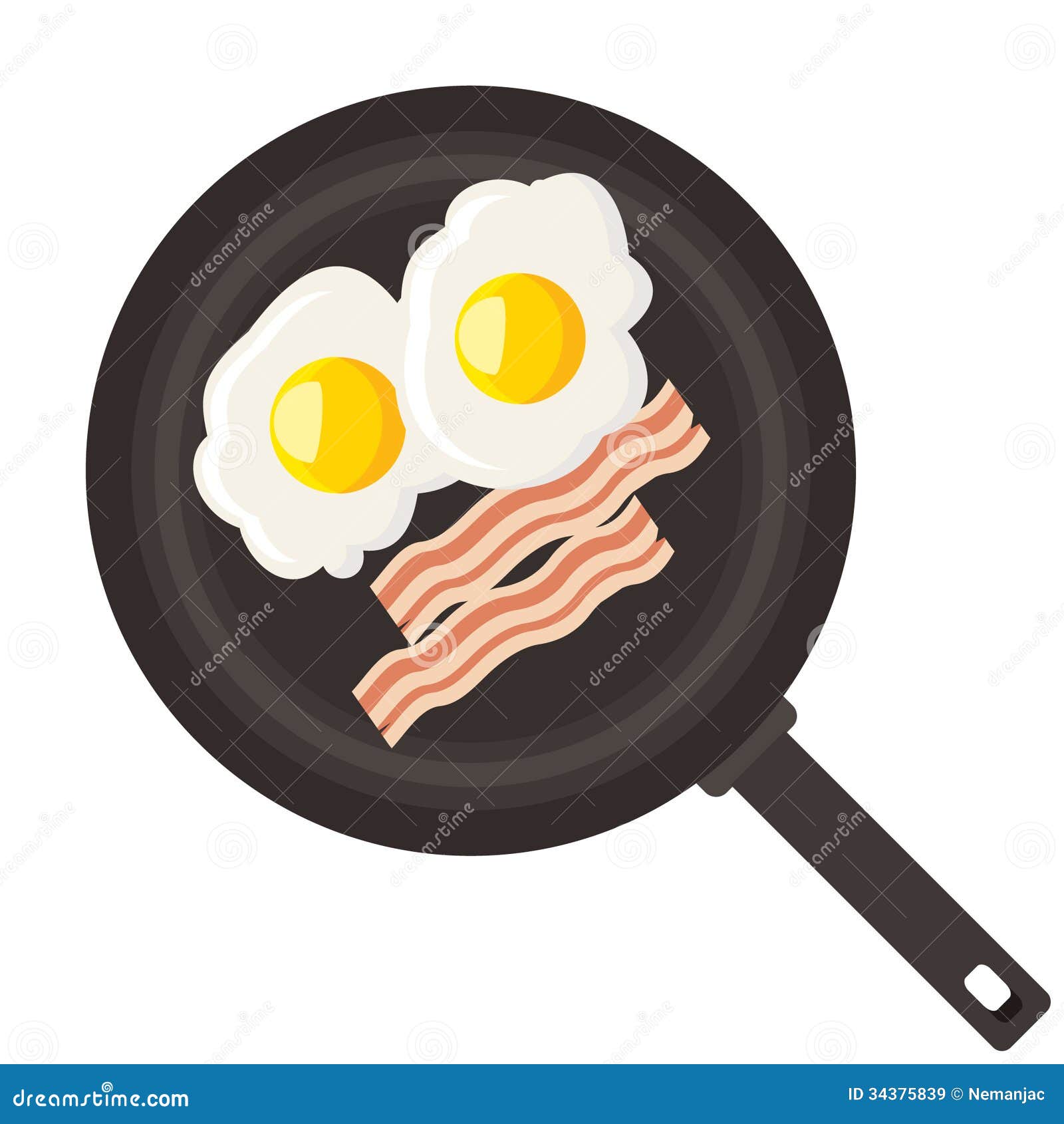 Frying Bacon Cartoon