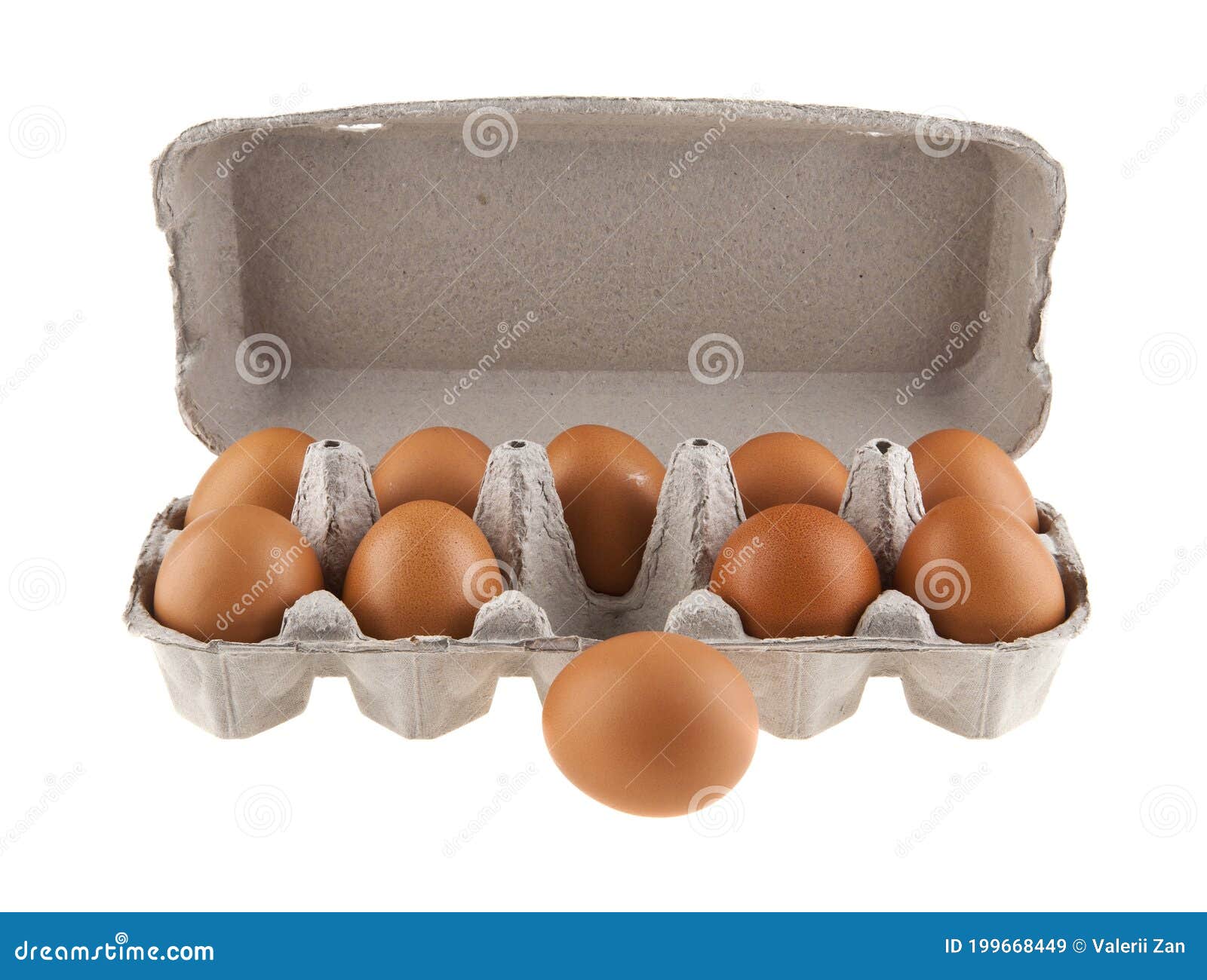 Eggs in box stock image. Image of healthy, carton, fragile - 199668449