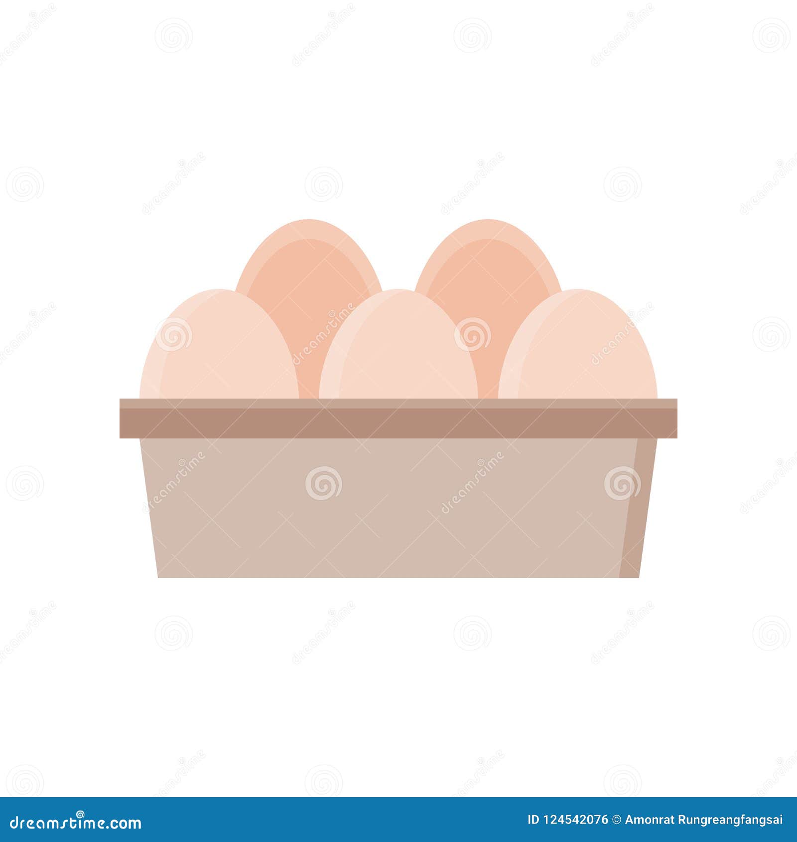 Eggs in box tray stock vector. Illustration of icon - 124542076
