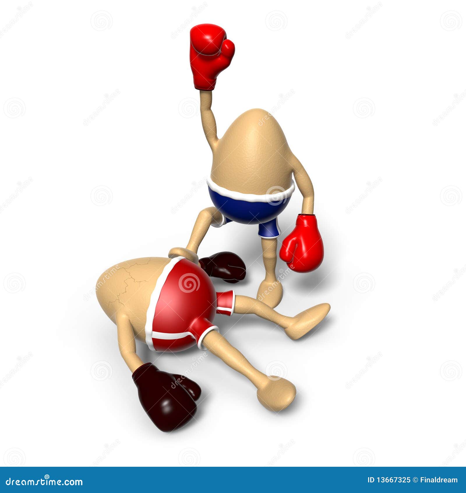 Eggs Boxing - Winner on Top Stock Illustration - Illustration of attack ...