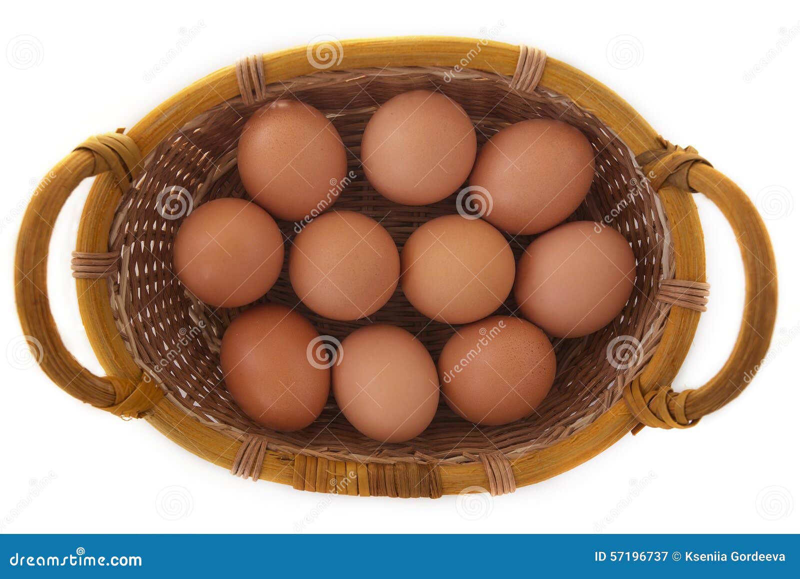 Eggs in a busket stock image. Image of protein, food - 57196737