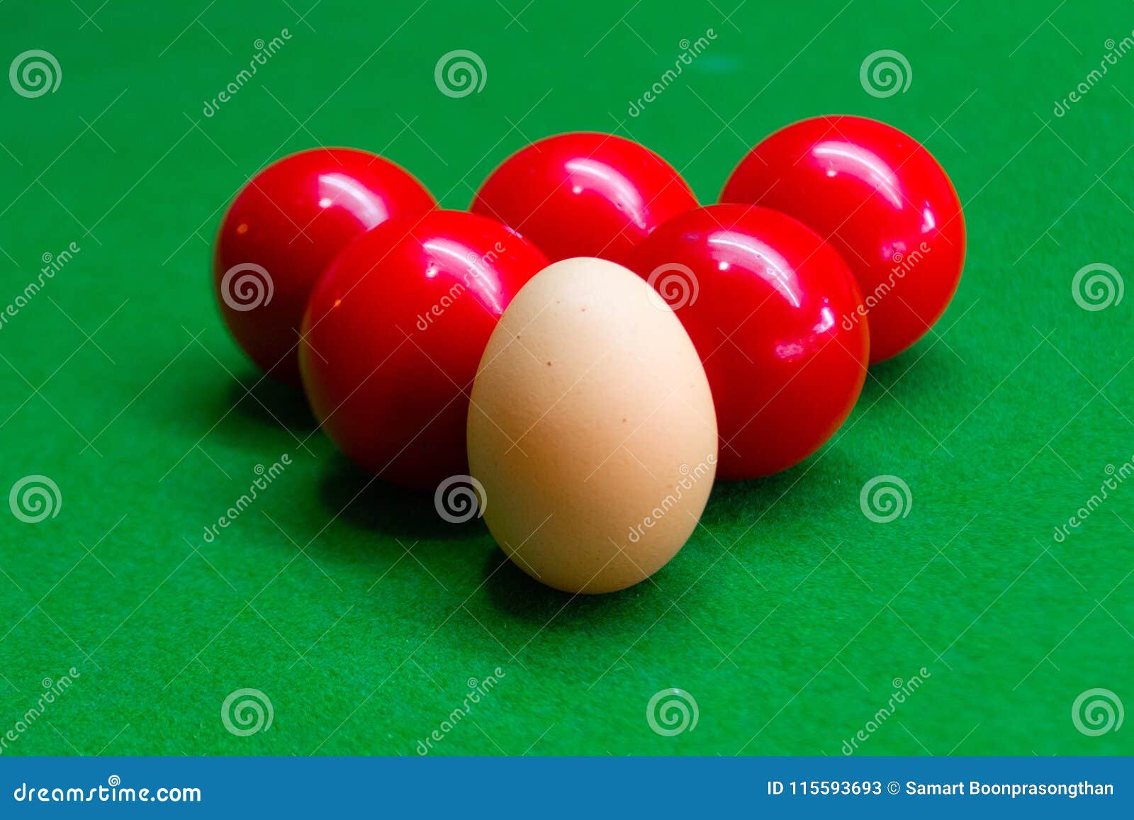 Eggs are Combined with Snooker Balls Color Stock Image - Image of color ...