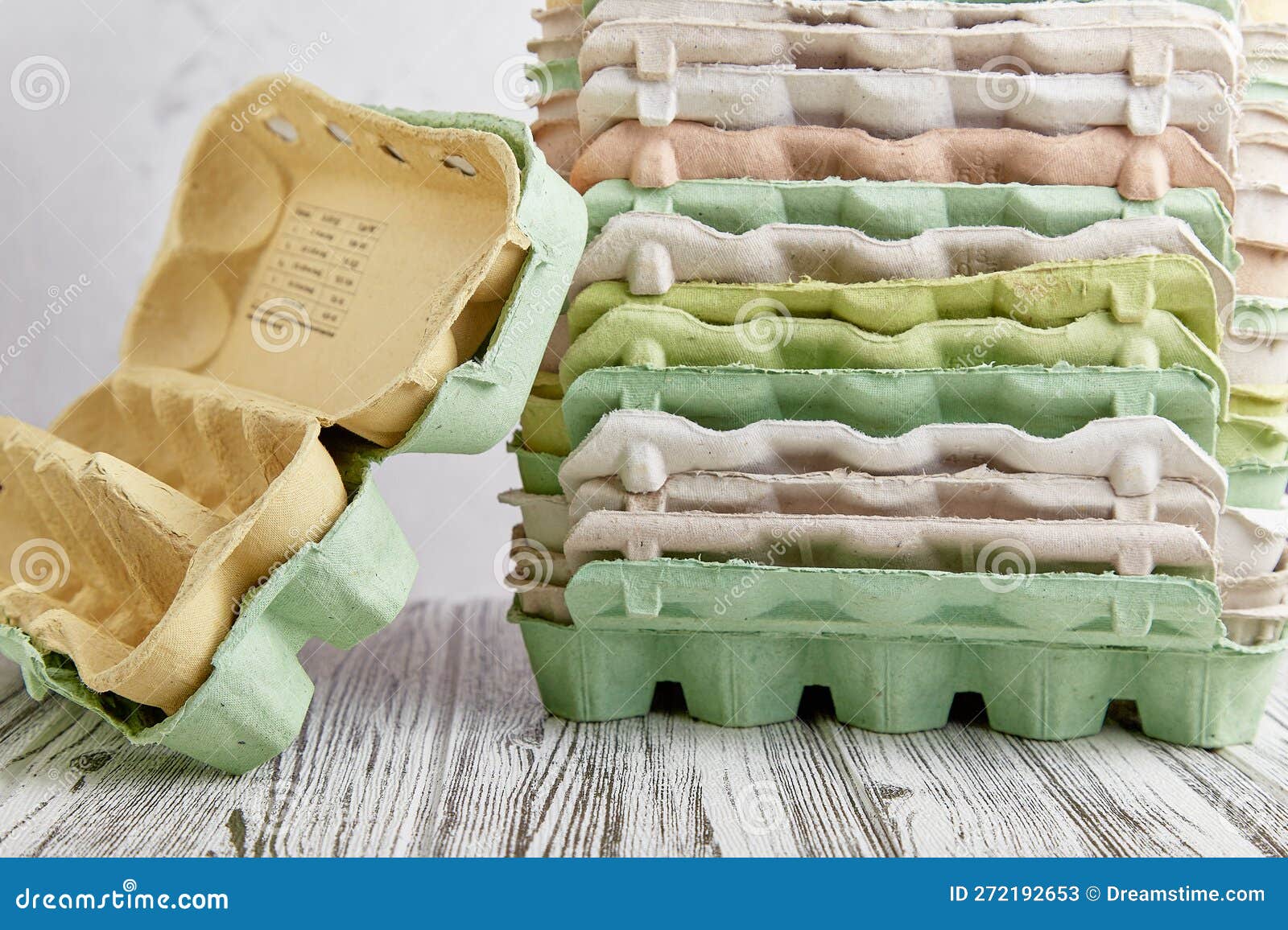 Eggs Disposable Containers. Recycled, Zero Waste, Natural Lifestyle ...