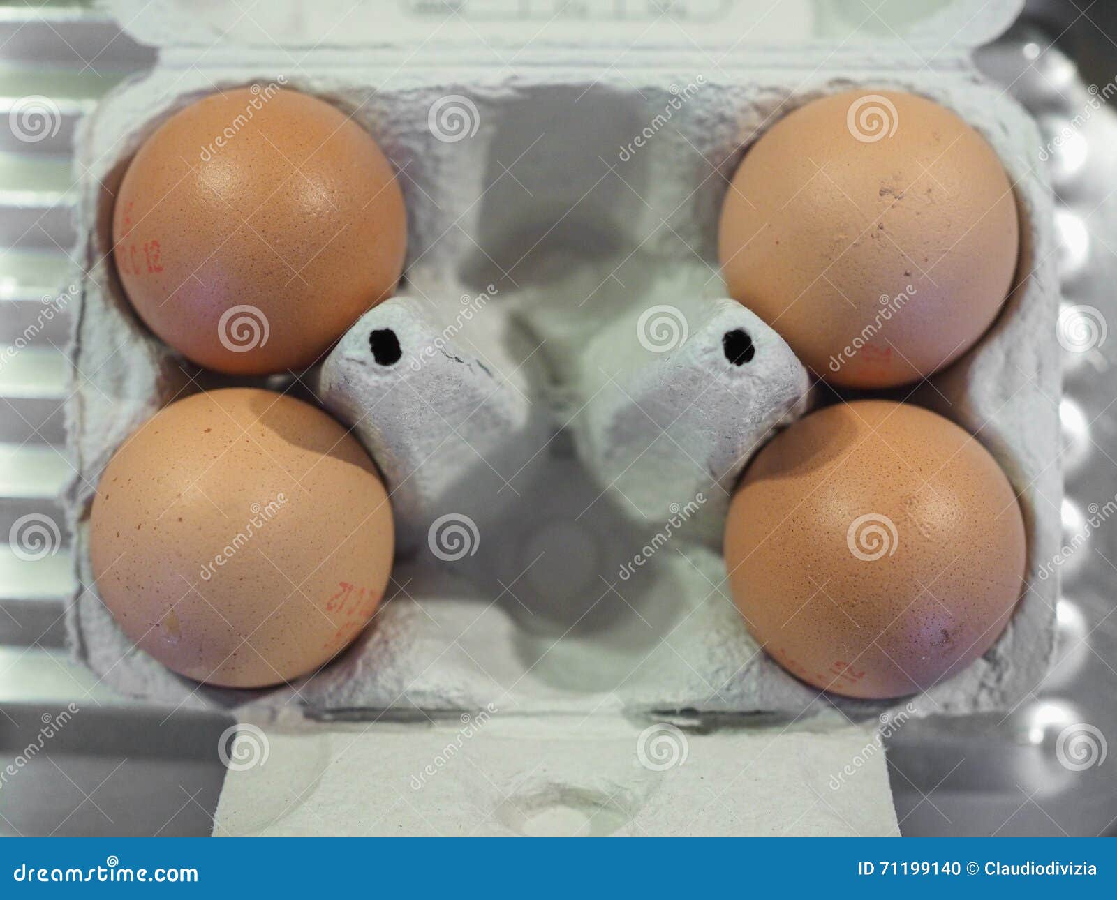 Eggs in egg box stock photo. Image of food, carton, eggs - 71199140