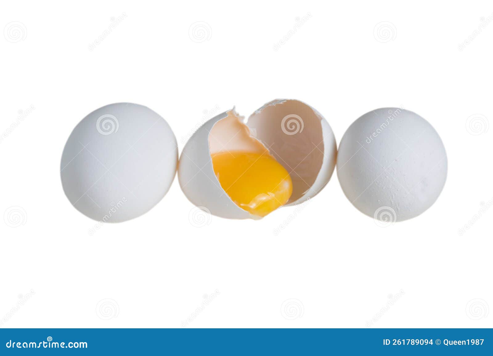 Eggs and Egg Yolk in Shell Isolate on White Background Stock Photo ...