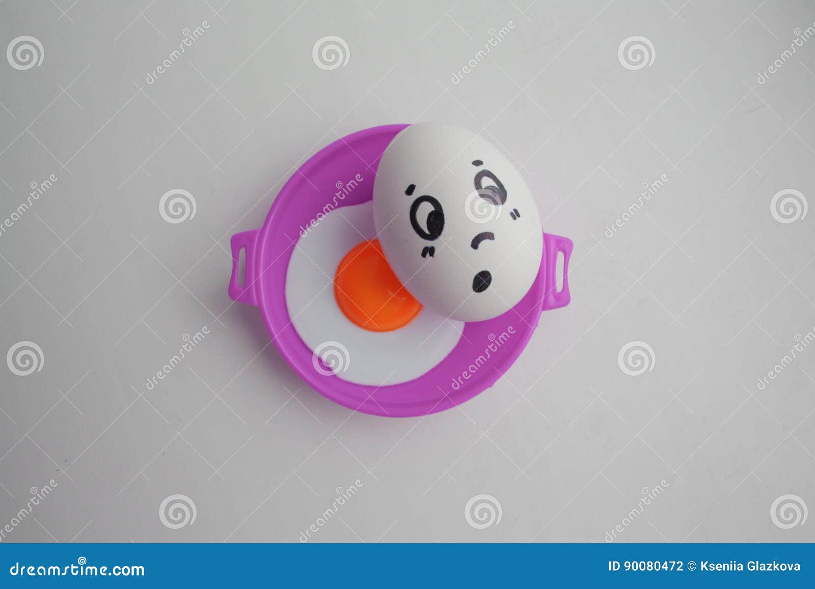 Eggs with Face. Concept of an Egg Stock Photo - Image of background ...