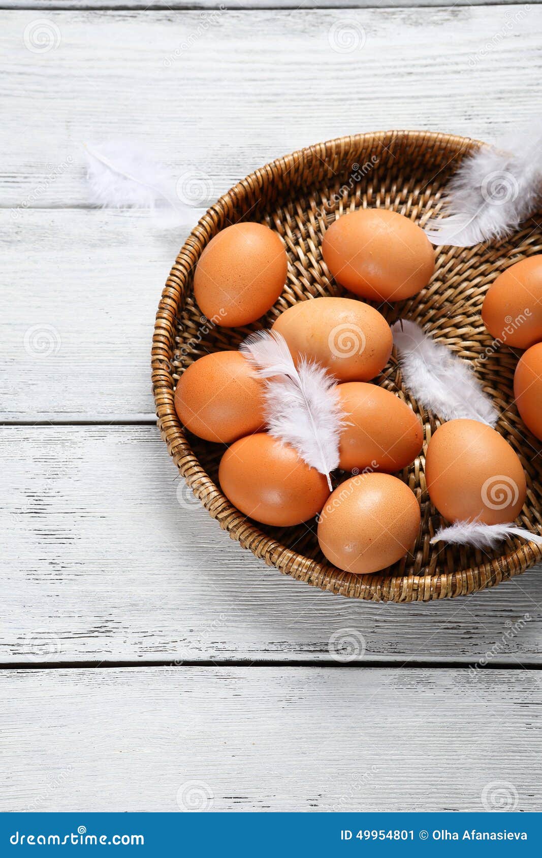 Eggs and feather on tray stock image. Image of ingredient - 49954801